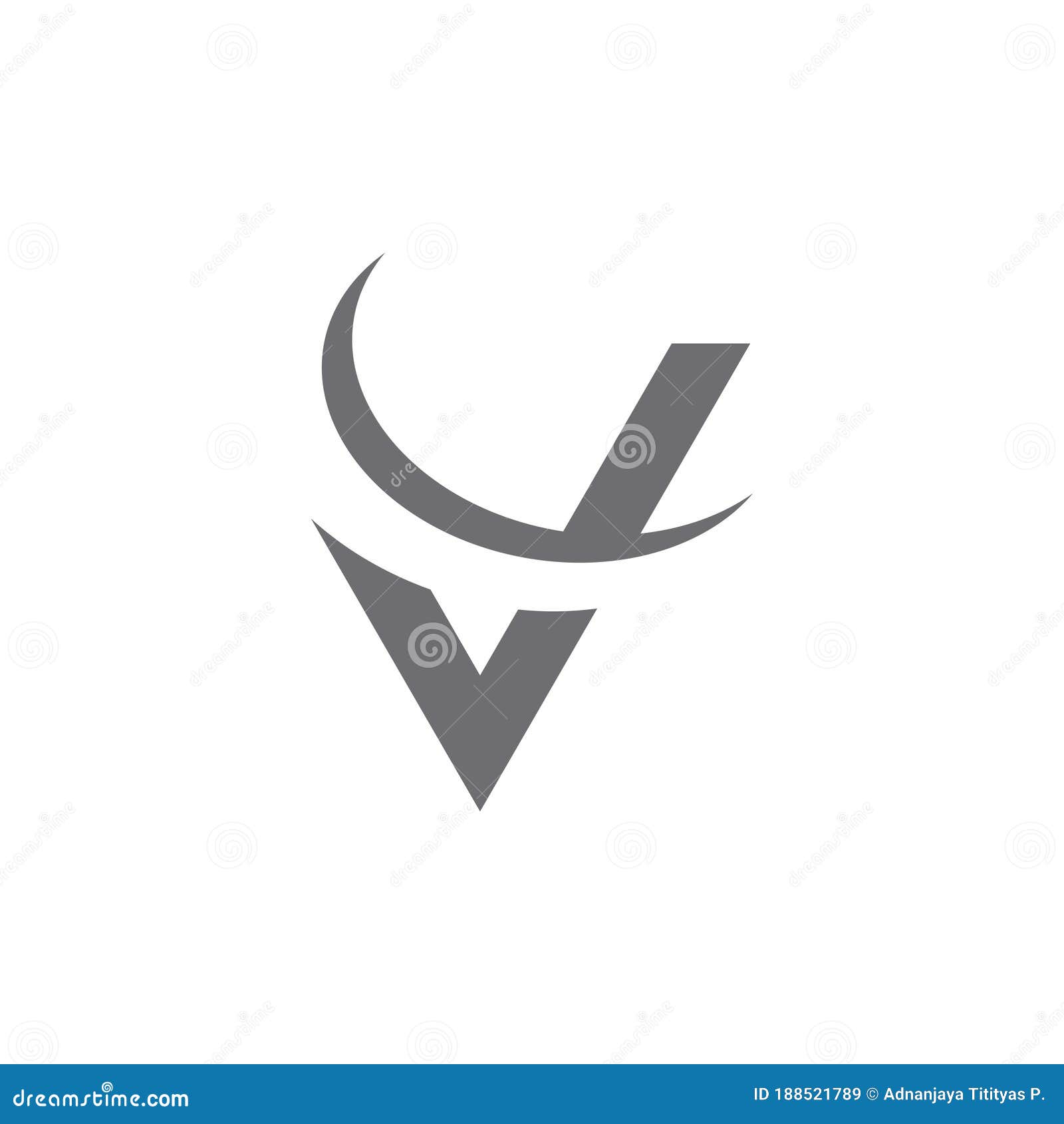 Letter V Slice Motion Geometric Logo Vector Stock Vector - Illustration ...