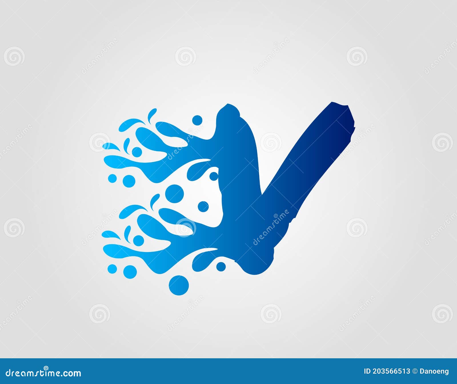 Letter V with Splash Water Logo Template Vector Stock Vector ...