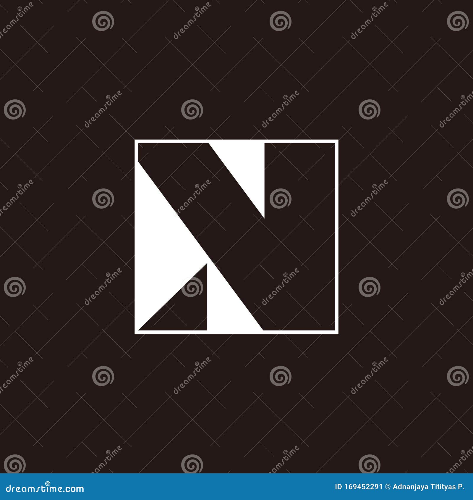 Letter V Square Geometric Triangle Logo Vector Stock Vector ...