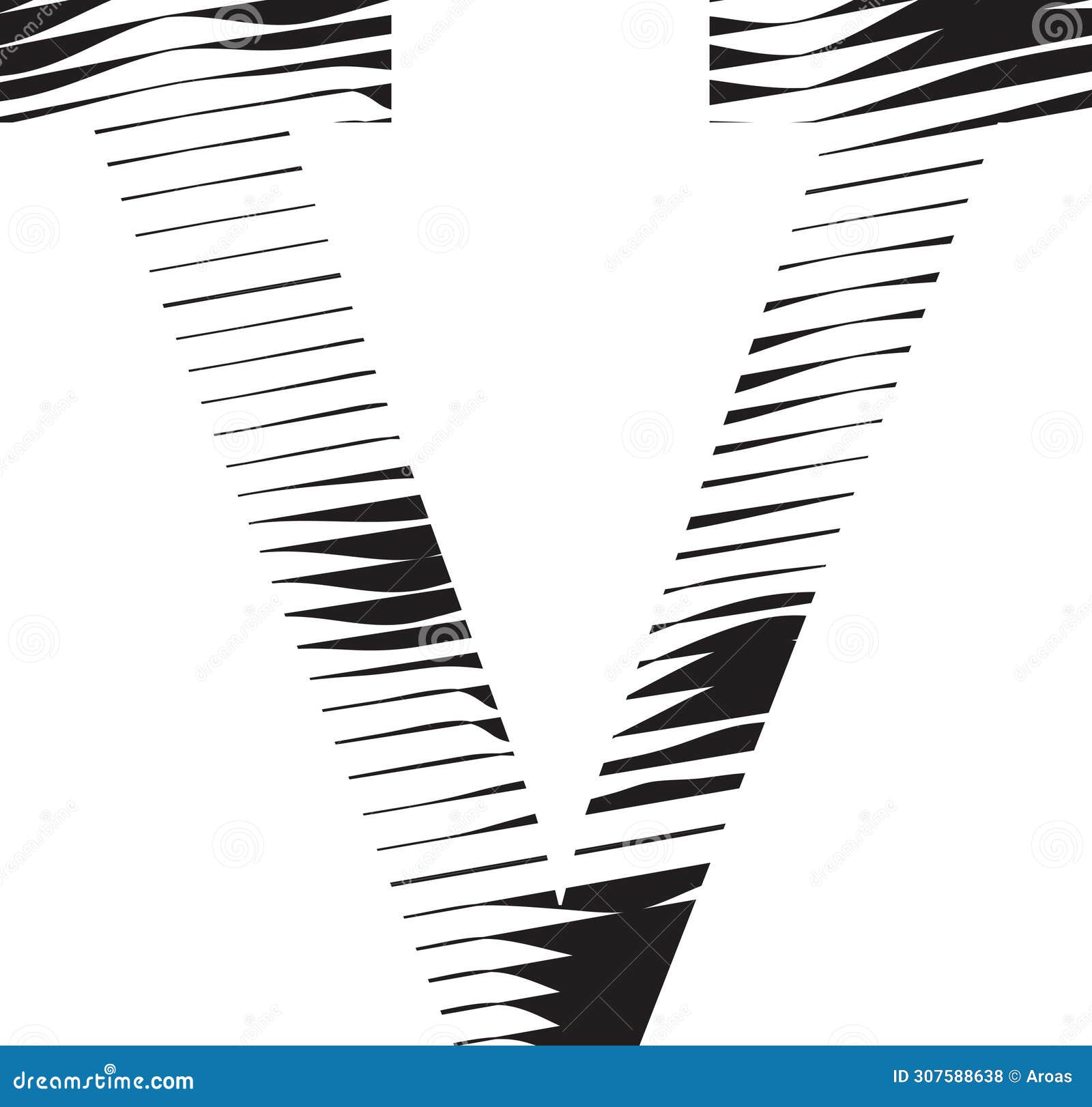 Letter V Stripe Motion Line Logo Stock Vector - Illustration of ...