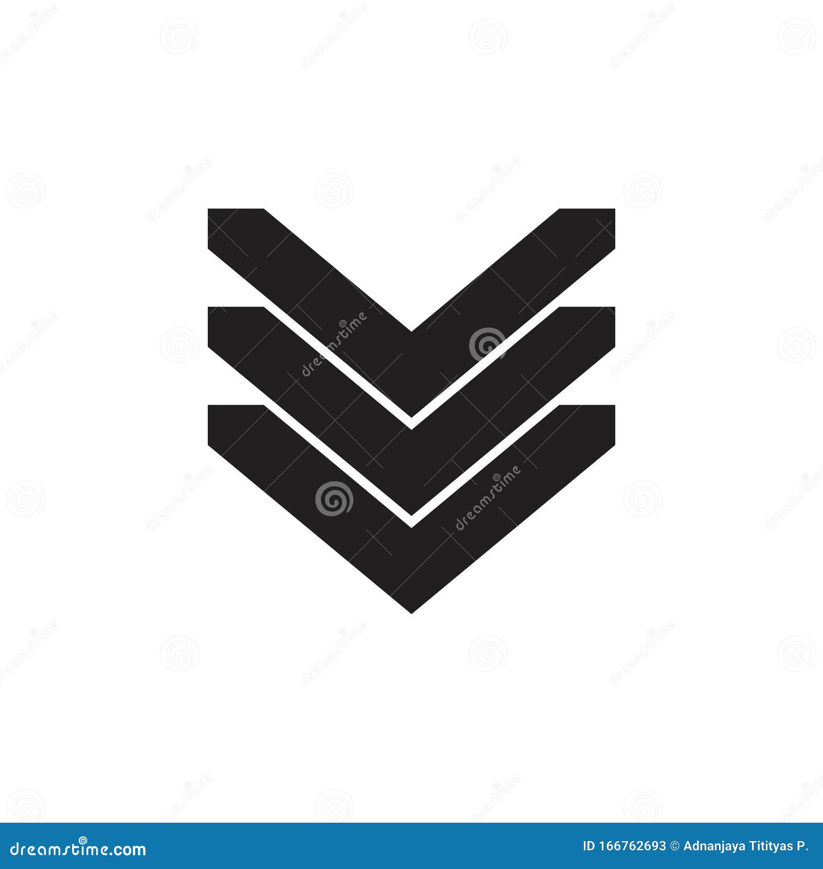 Letter V Stripes Geometric Logo Vector Stock Vector - Illustration of ...