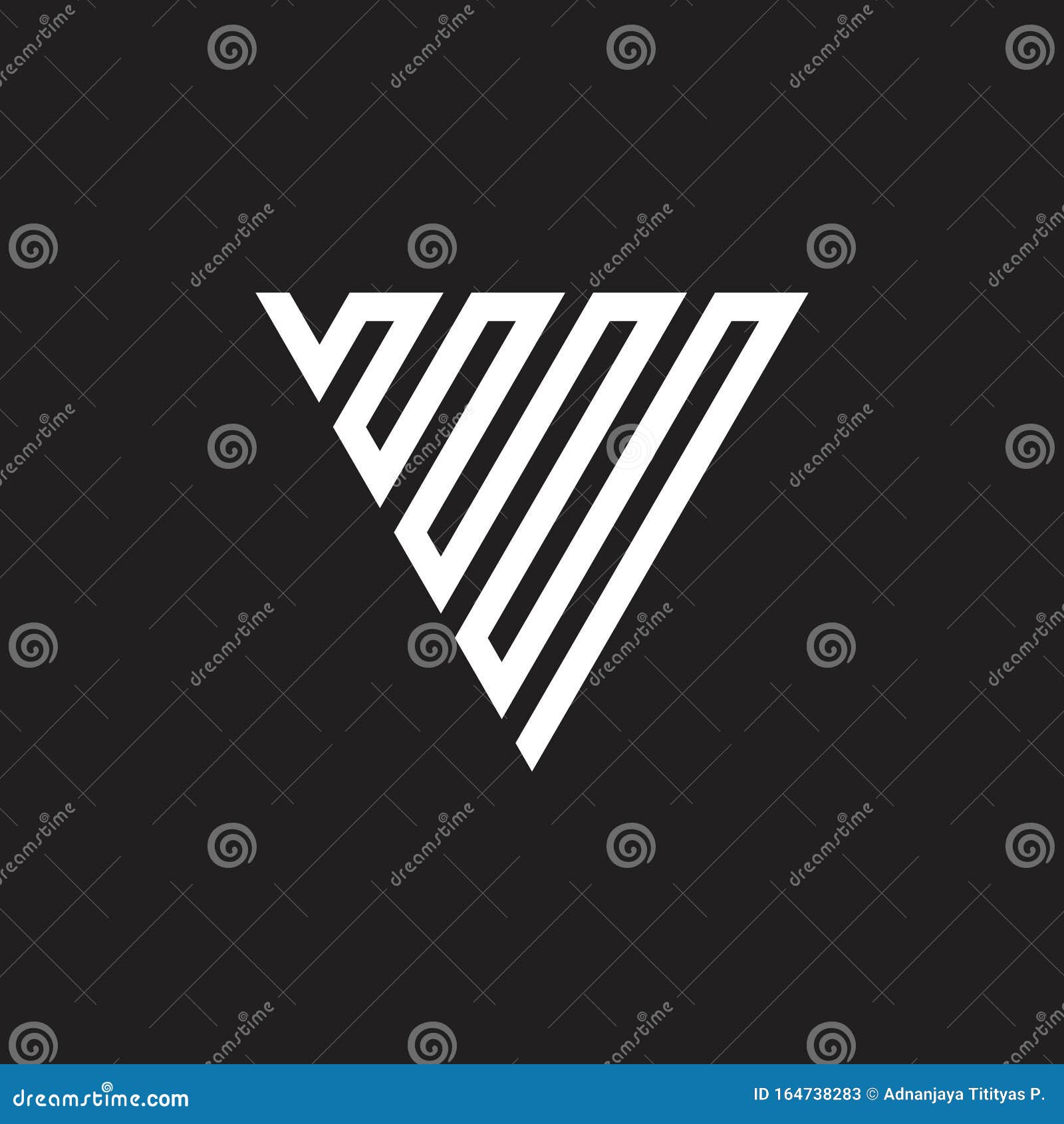 Letter V Stripes Linear Geometric Fashion Logo Vector Stock Vector ...