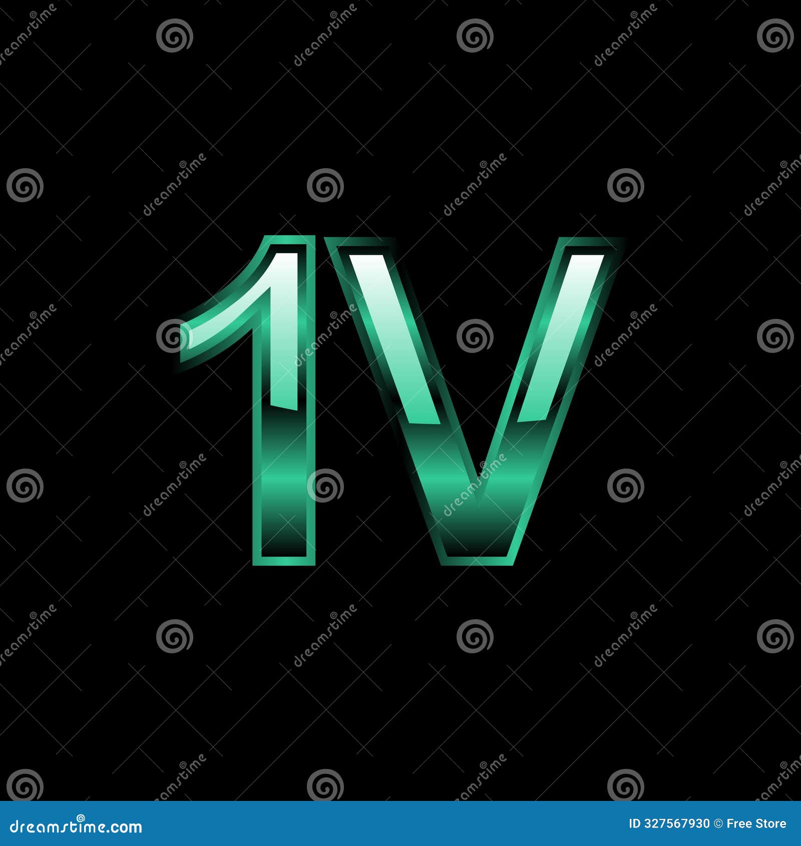 Letter 1V Technology Modern Business Icon Creative Design Template Logo ...