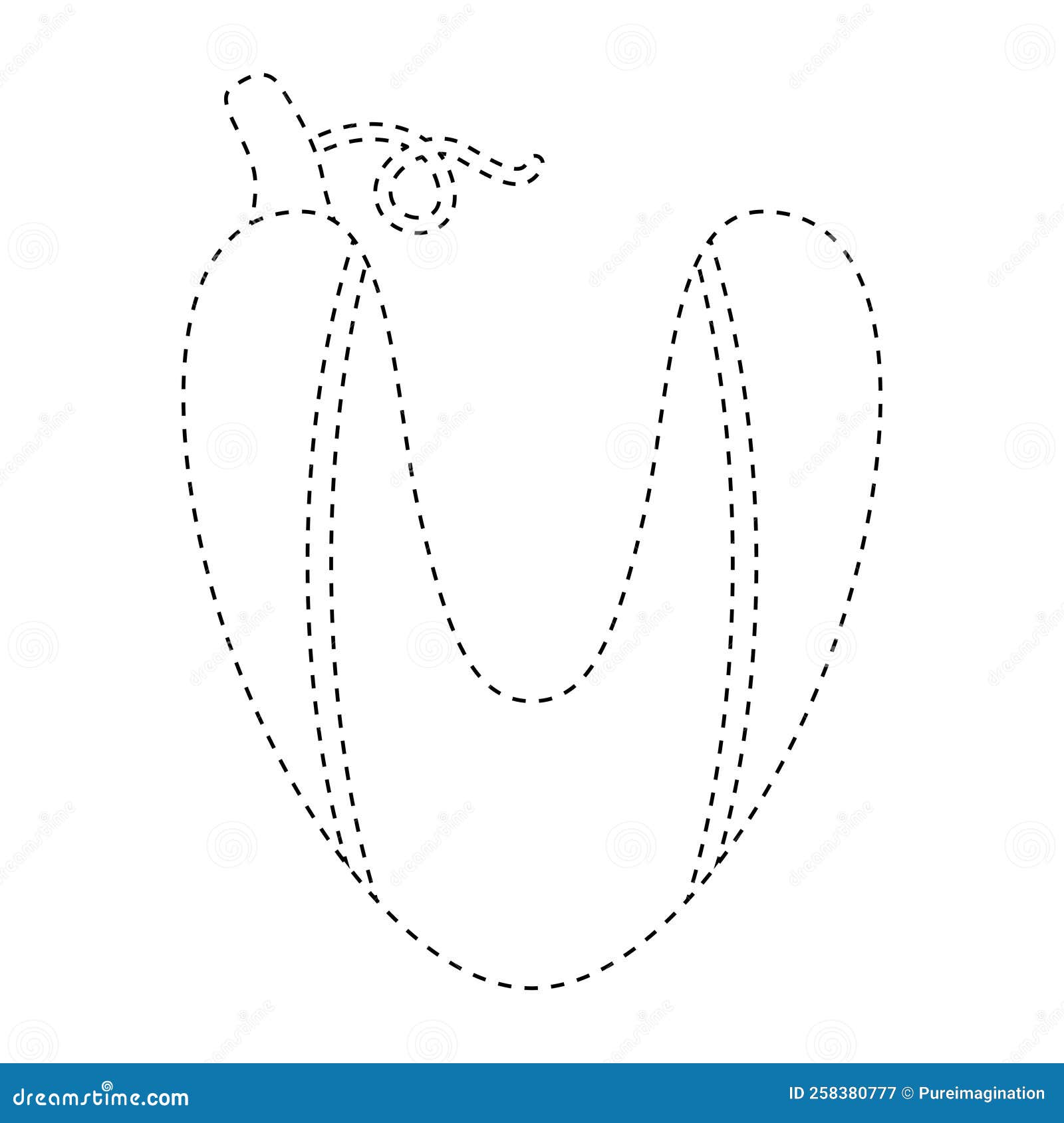 Letter V Tracing Worksheet for Kids Stock Vector - Illustration of ...