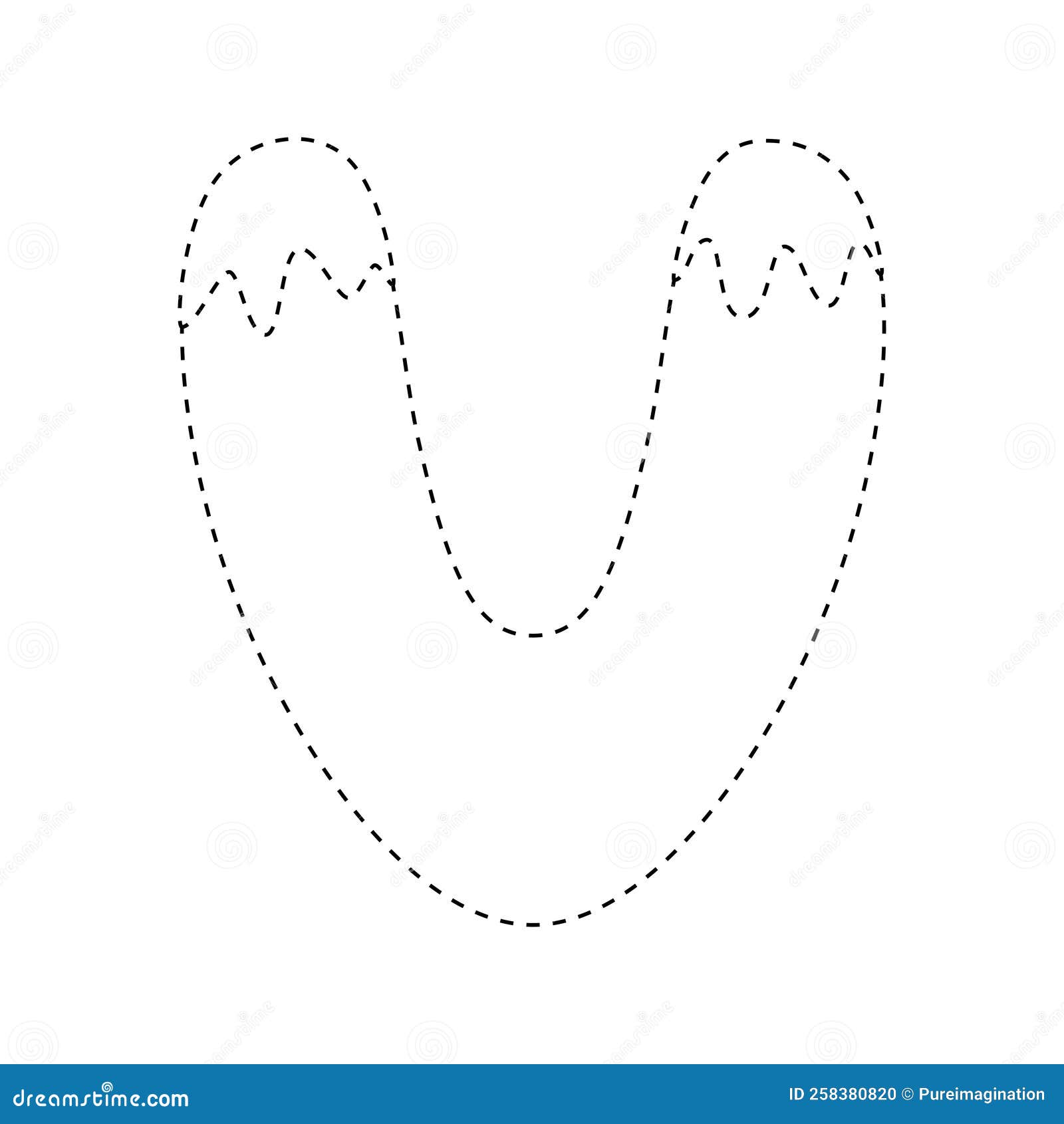 Letter V Tracing Worksheet for Kids Stock Vector - Illustration of line ...