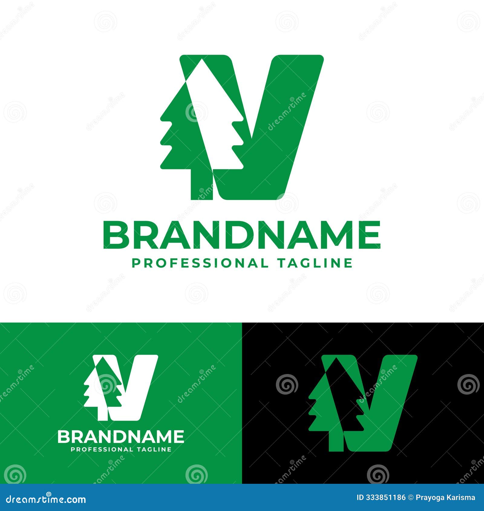 Letter V Tree Logo, for Any Environmental Brands with V Initial Stock ...
