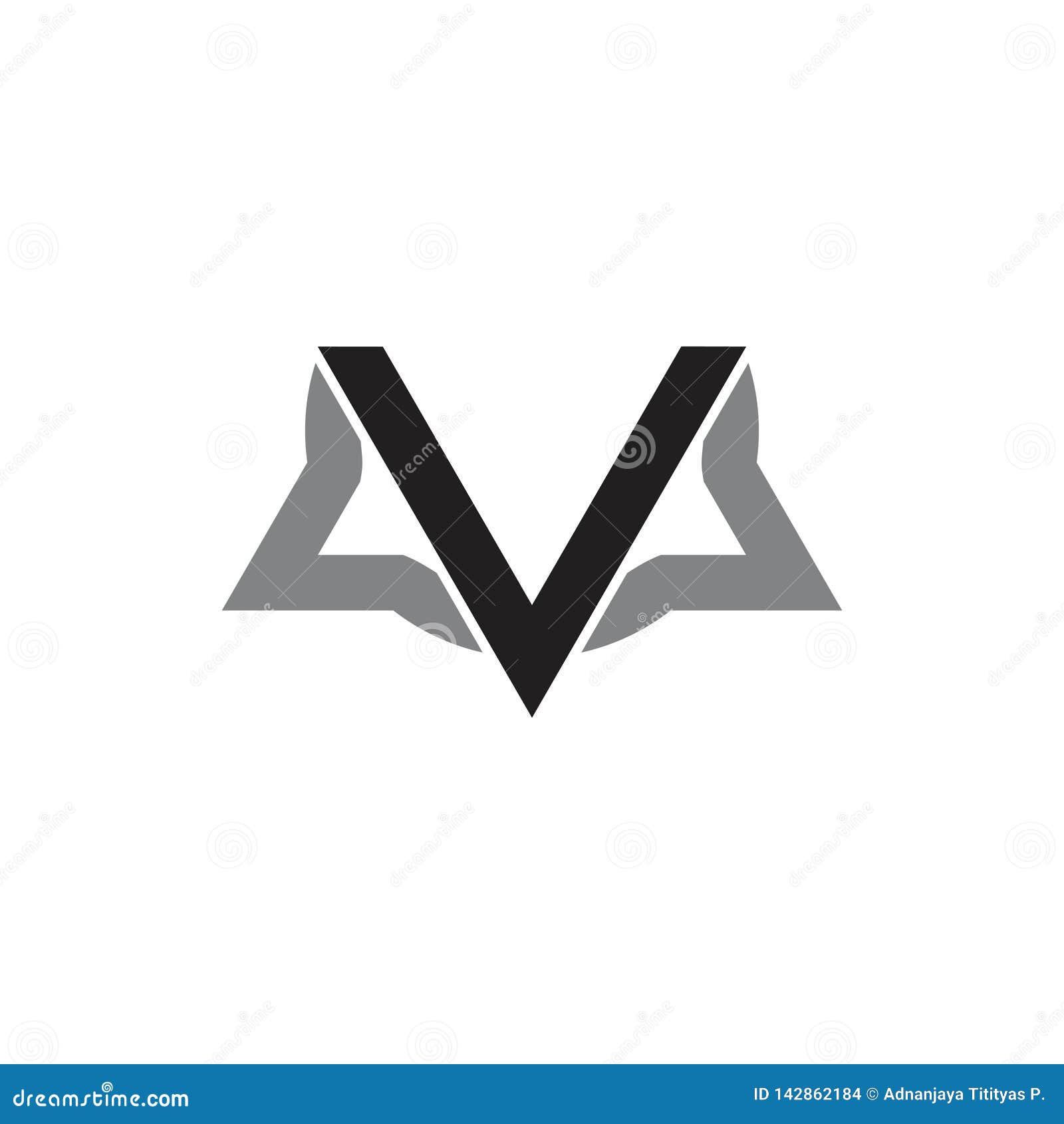 Letter V Triangle Geometric Line Logo Stock Vector - Illustration of ...