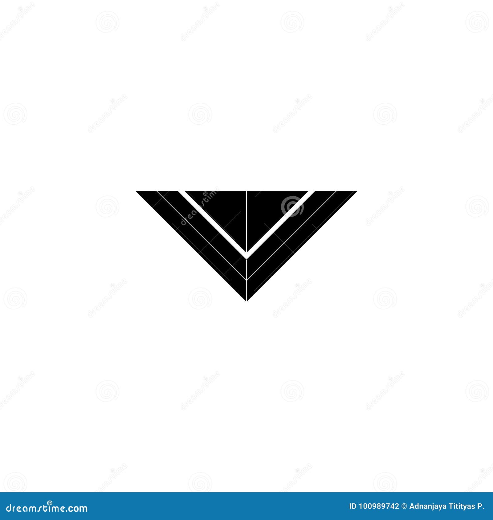 Letter V Triangle Logo Vector Stock Vector - Illustration of abstract ...