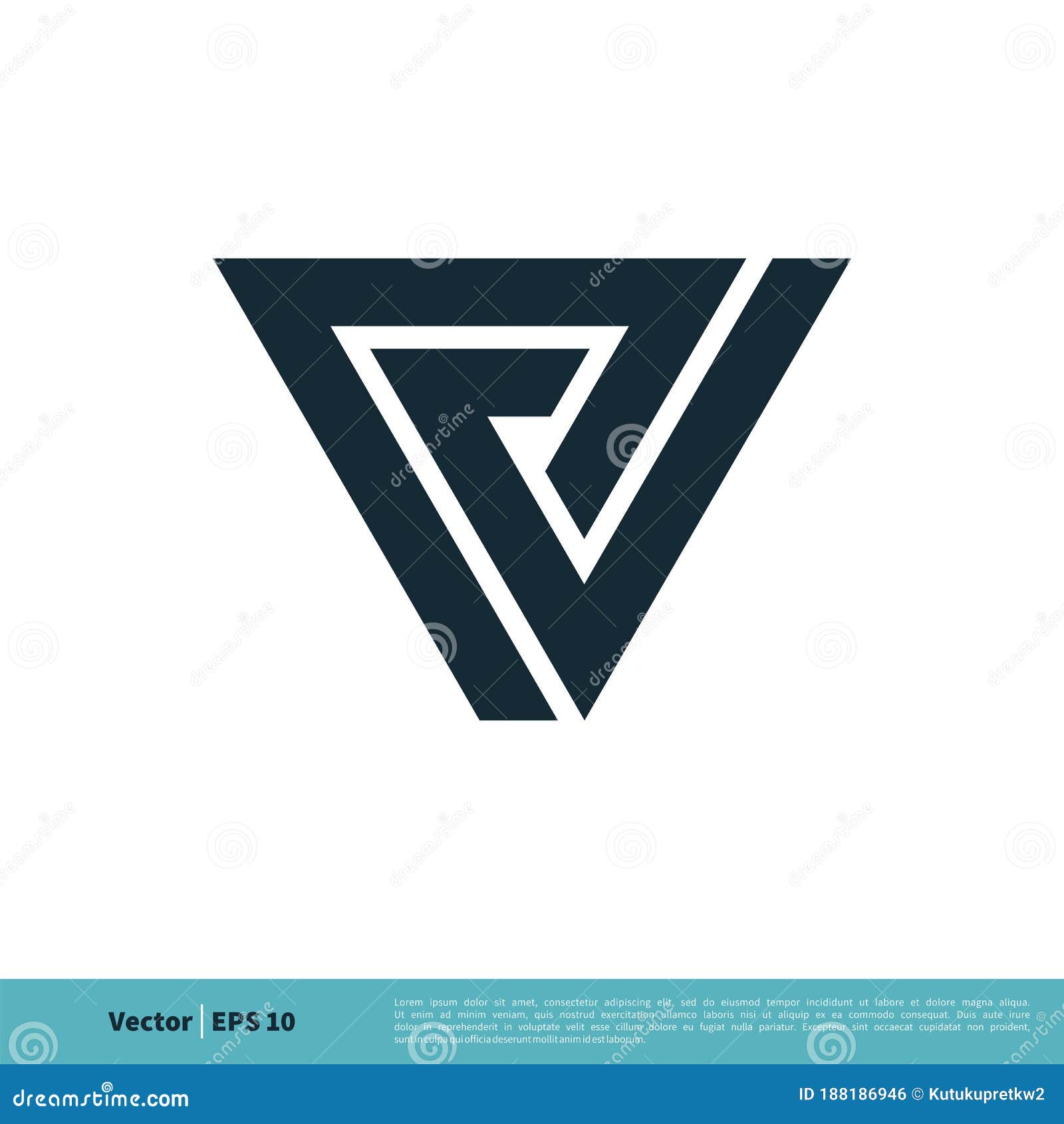 Trinity Triangle Logo Triple Looped Infinity Linear Outline Shape ...