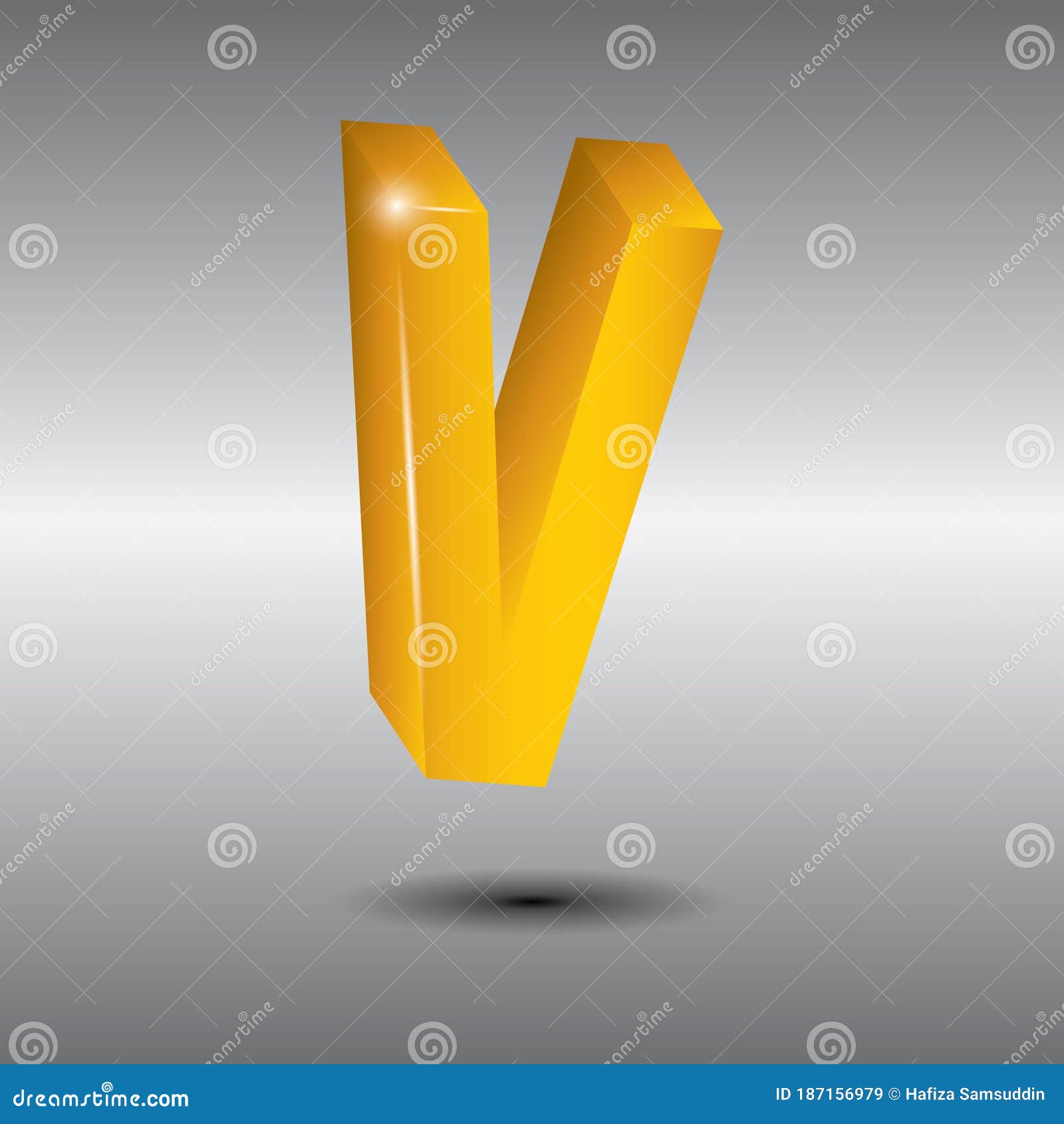 Letter V. Vector Illustration Decorative Design Stock Vector ...