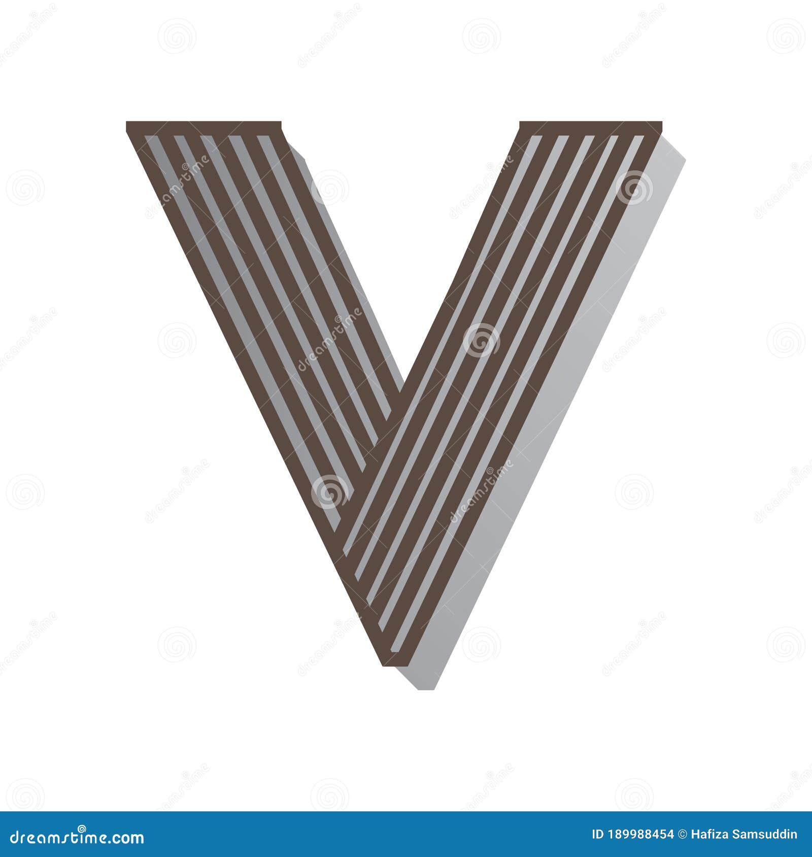 Letter V. Vector Illustration Decorative Design Stock Vector ...