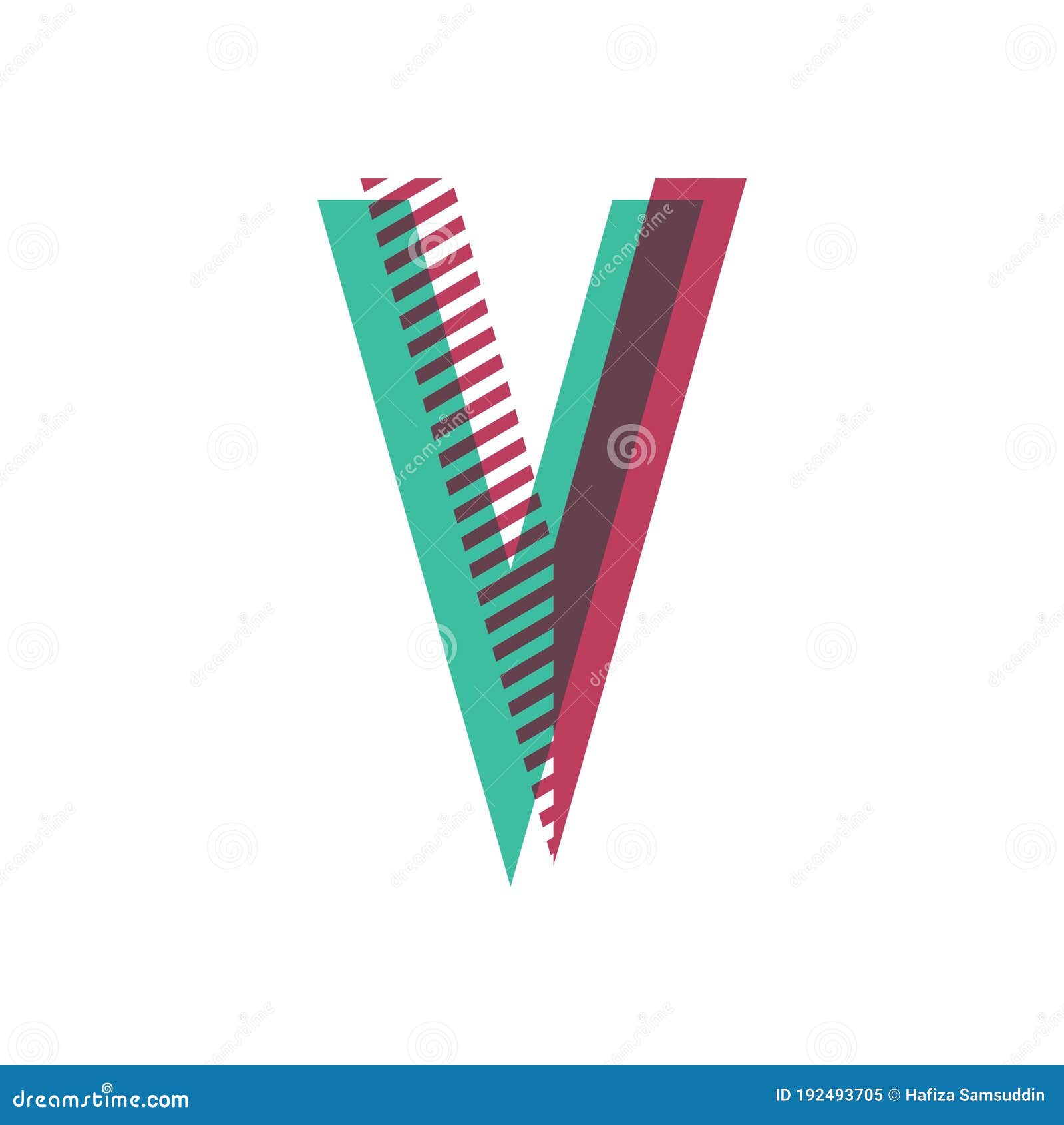 Letter V. Vector Illustration Decorative Design Stock Vector ...