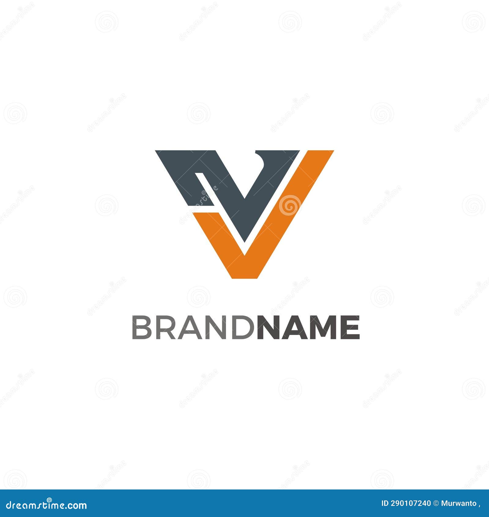 Letter V or VV Logo Design stock vector. Illustration of logo - 290107240