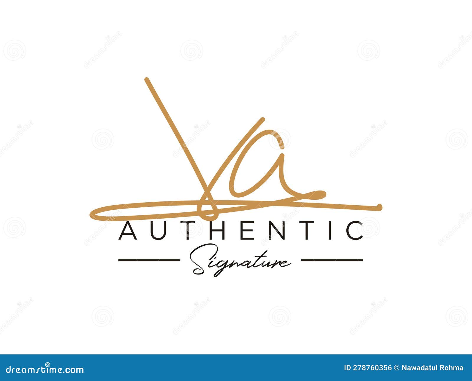 Letter VA Signature Logo Template Vector Stock Vector - Illustration of ...