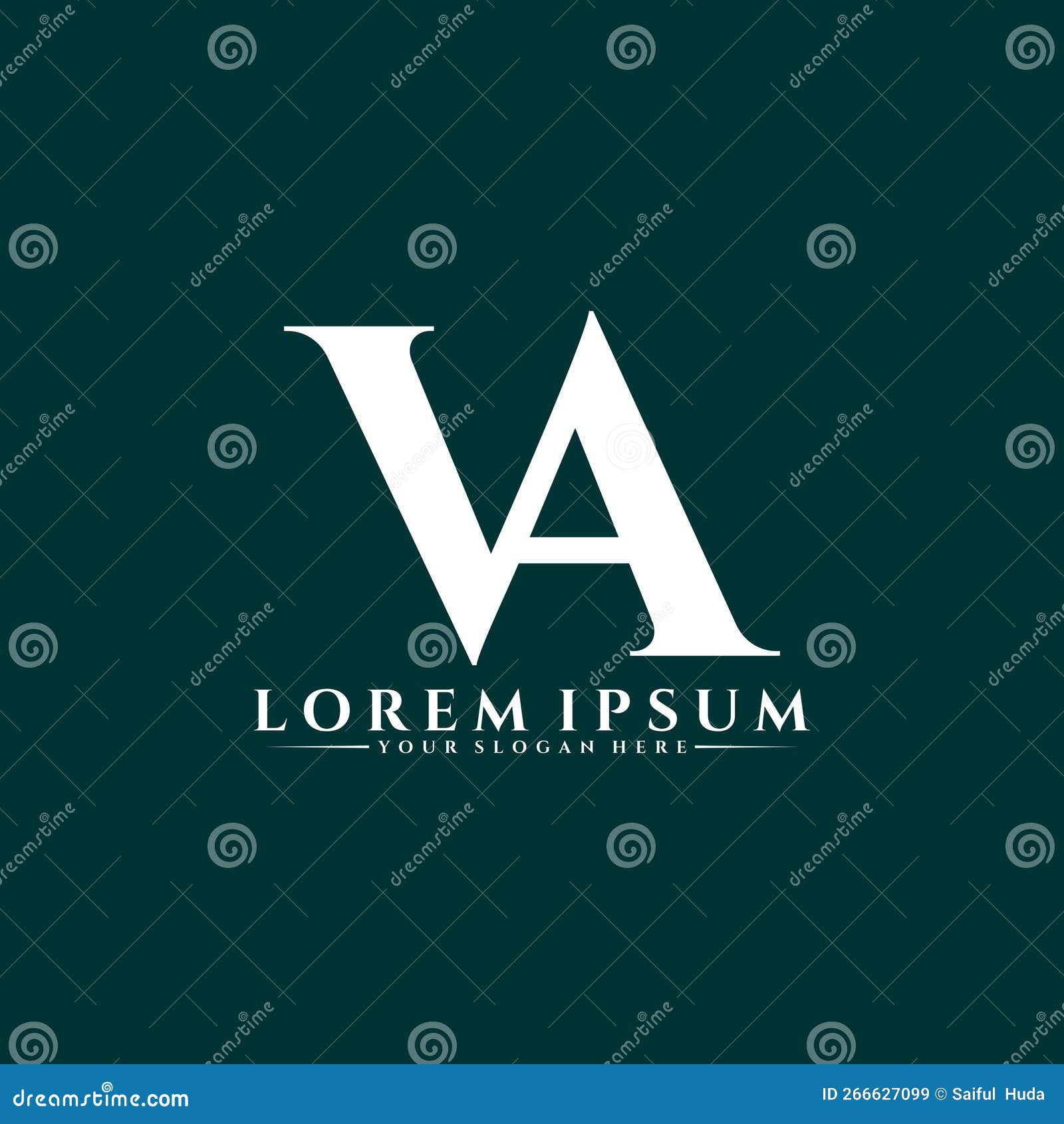 Letter VA Simple Monogram Logo Icon Design. Stock Vector - Illustration ...