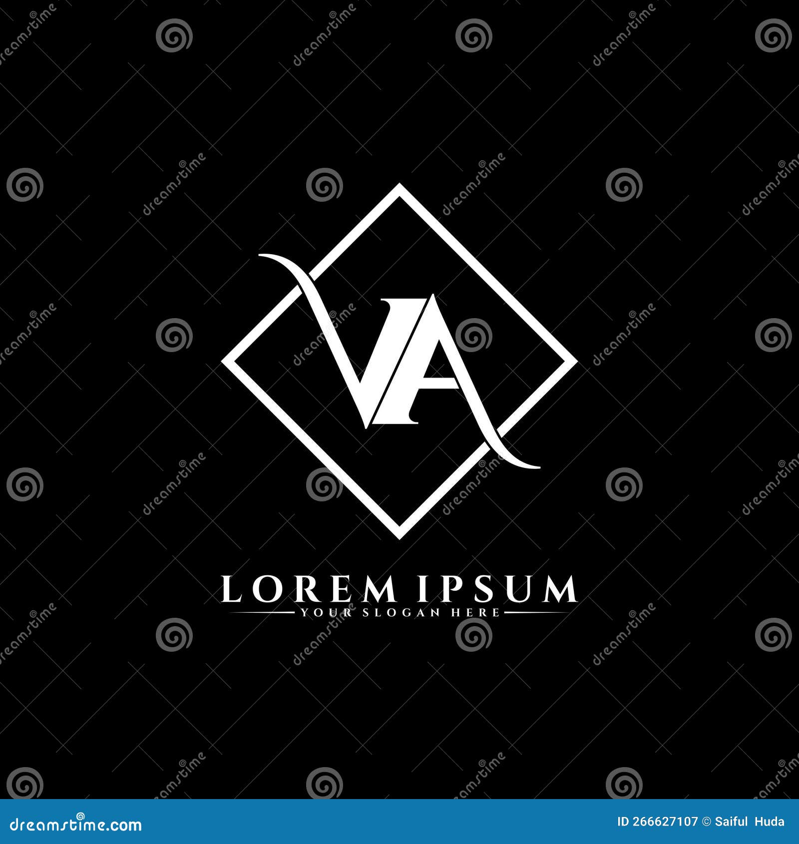Letter VA Simple Monogram Logo Icon Design. Stock Vector - Illustration ...