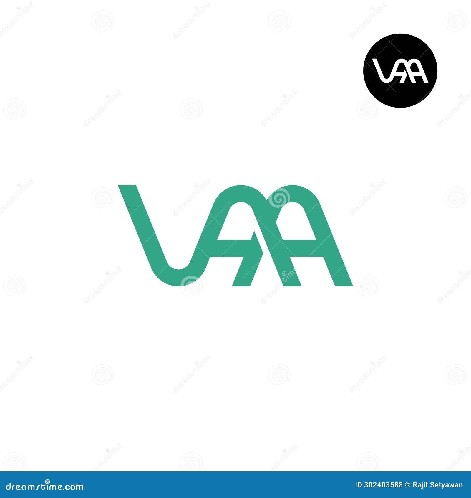 Letter VAA Monogram Logo Design Stock Vector - Illustration of logotype ...