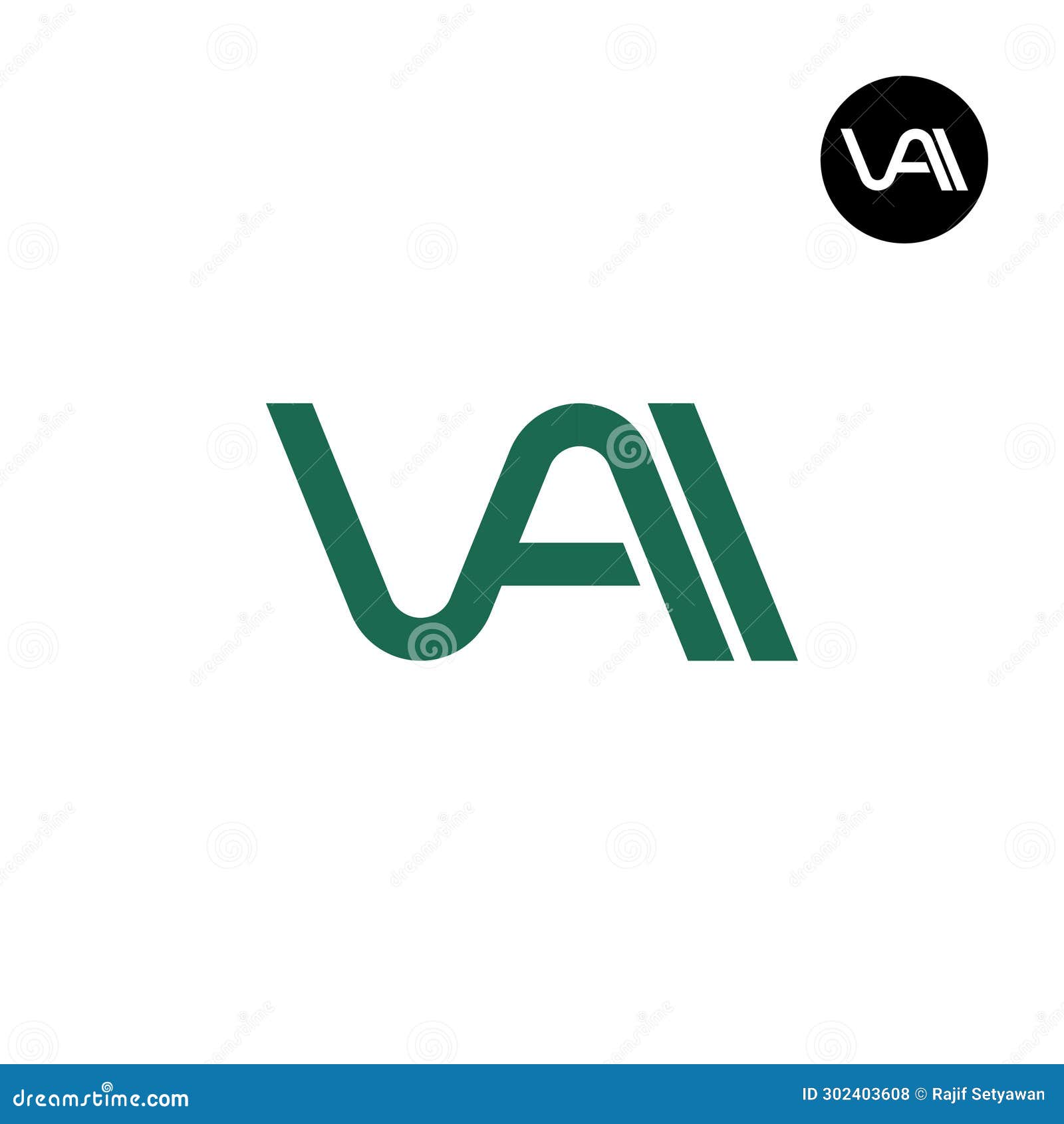 Letter VAI Monogram Logo Design Stock Vector - Illustration of ...