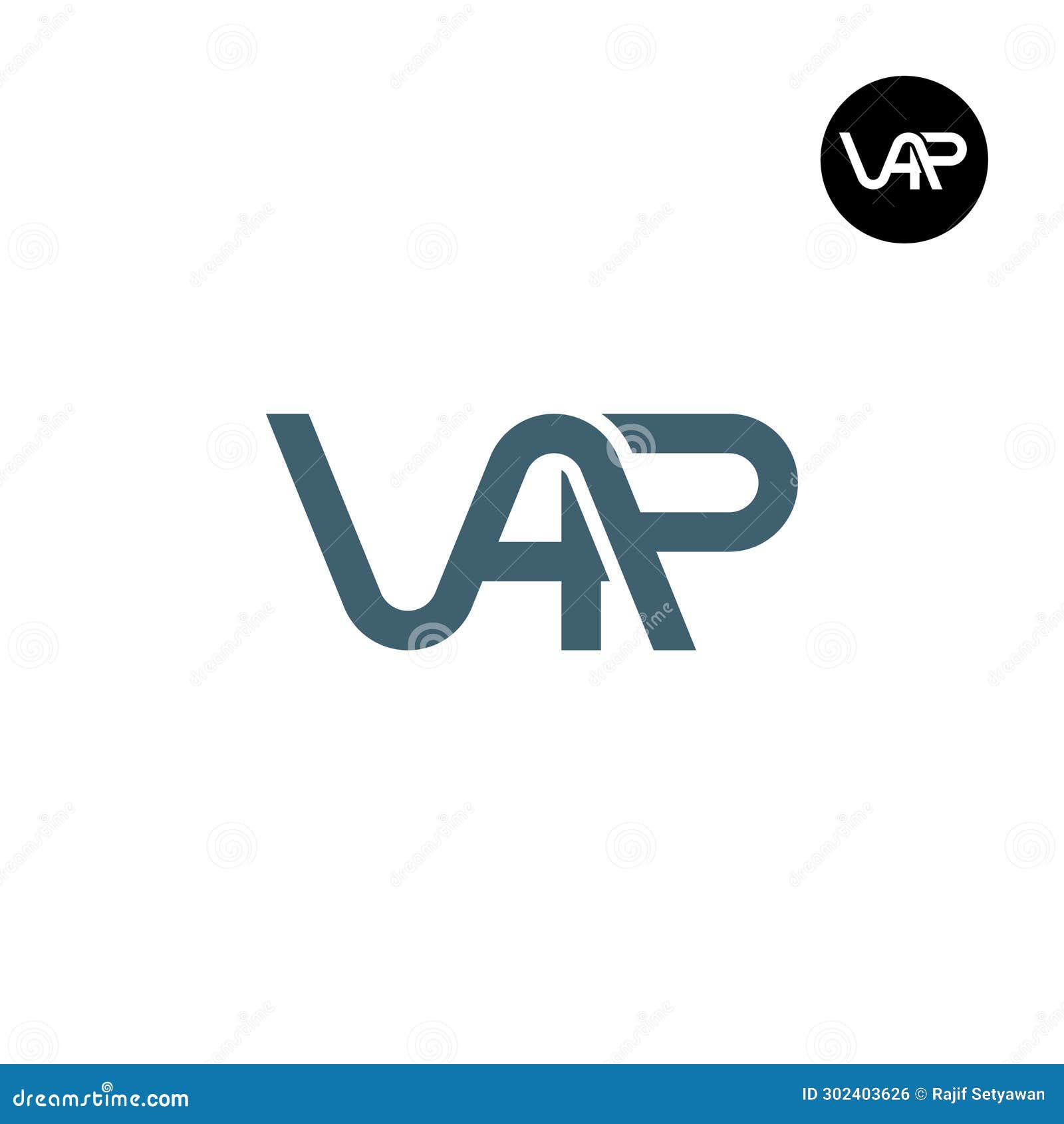 Letter VAP Monogram Logo Design Stock Vector - Illustration of connect ...