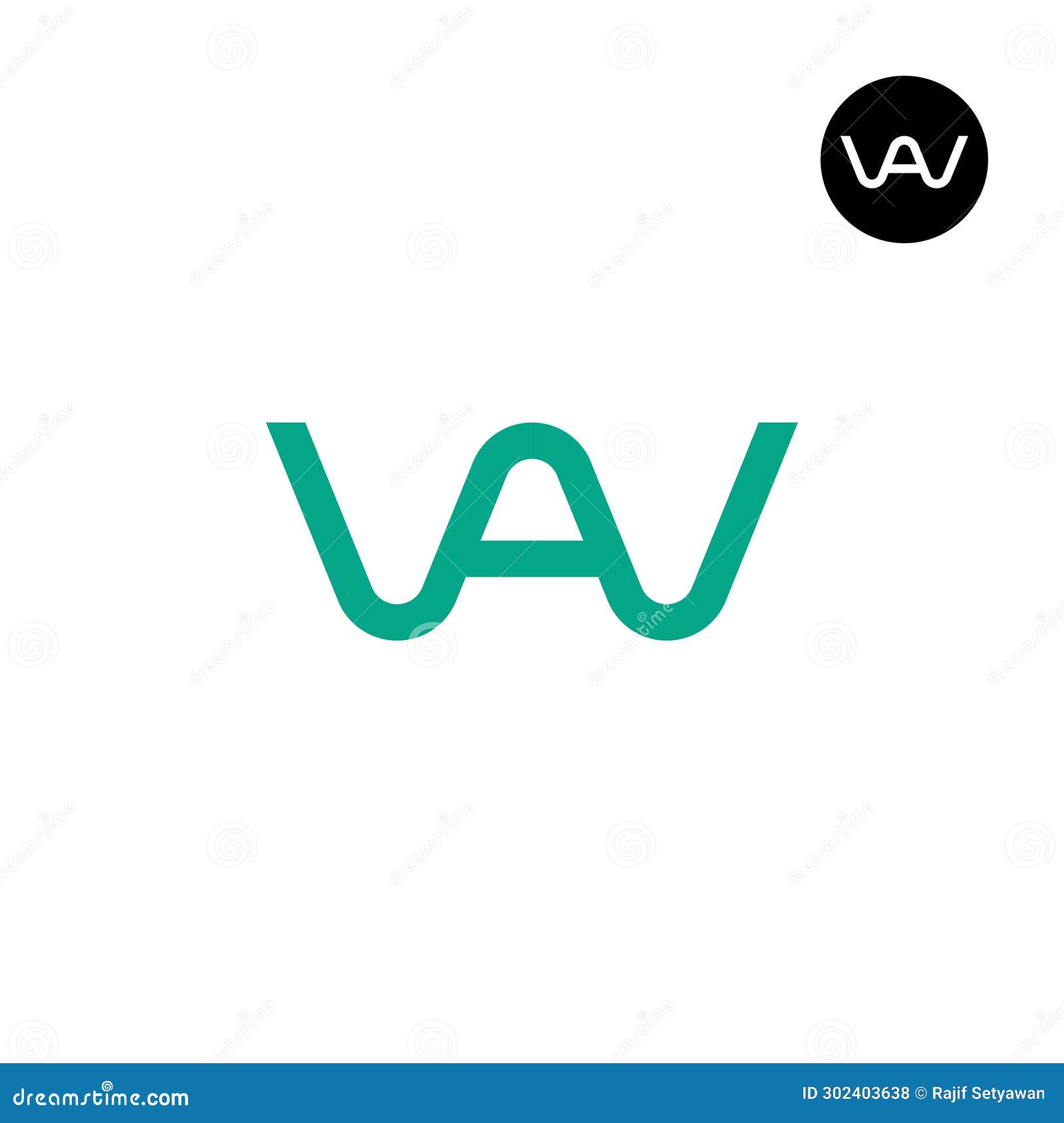 Letter VAV Monogram Logo Design Vector Illustration | CartoonDealer.com ...