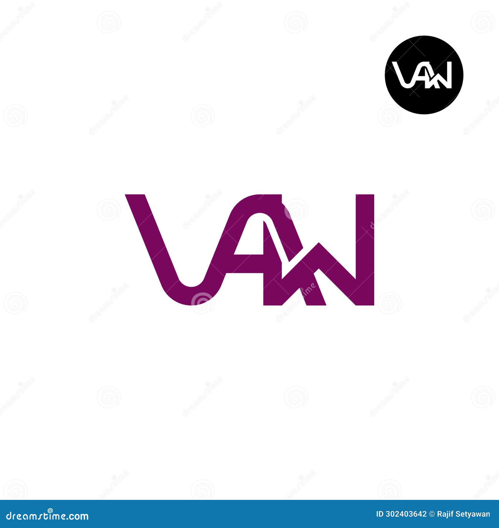 Letter VAW Monogram Logo Design Stock Vector - Illustration of alphabet ...