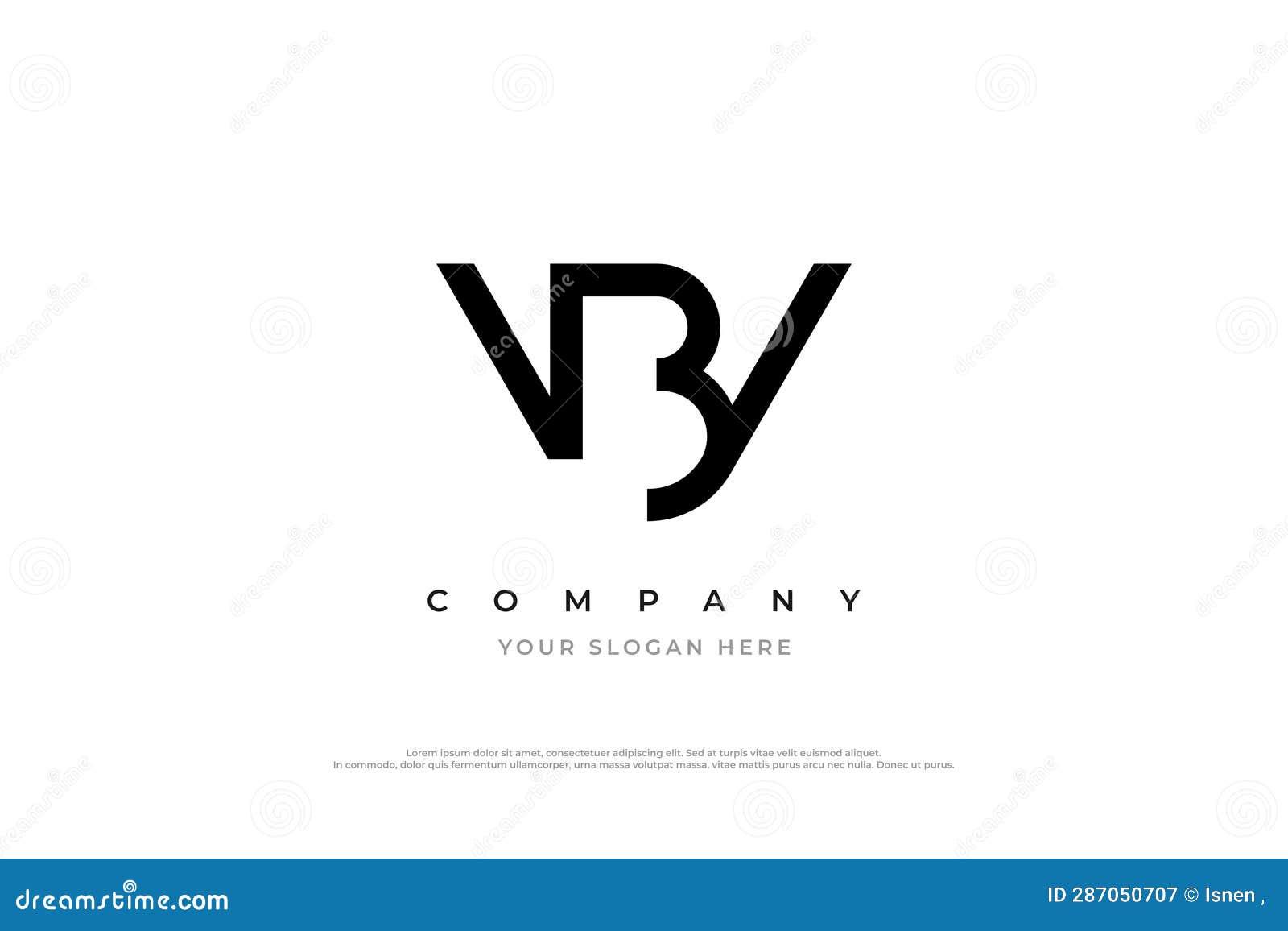 Letter VB Or BV Logo Design Cartoon Vector | CartoonDealer.com #287050707