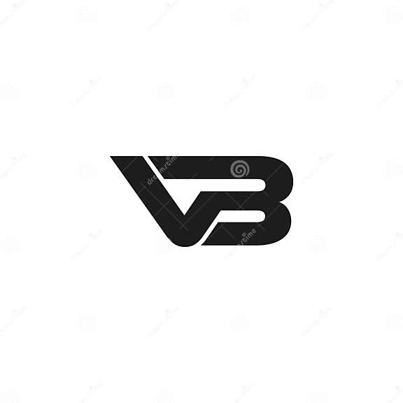Letter Vb Geometric Linked Logo Vector Stock Vector - Illustration of ...