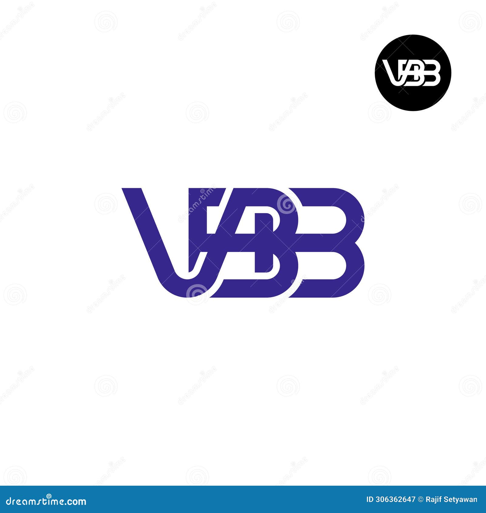 Letter VBB Monogram Logo Design Stock Vector - Illustration of logotype ...