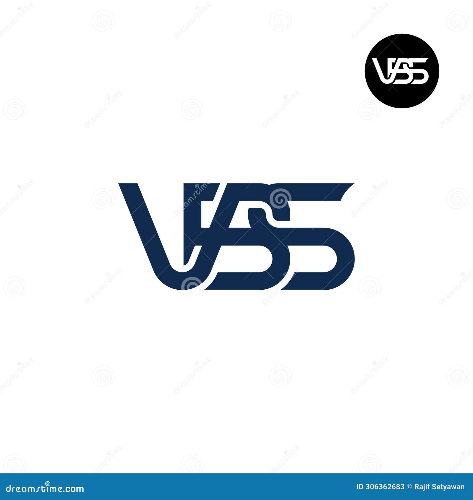 Letter VBS Monogram Logo Design Stock Vector - Illustration of link ...