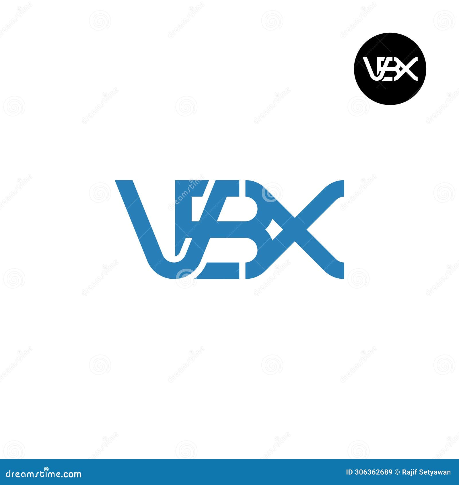 Letter VBX Monogram Logo Design Stock Vector - Illustration of simple ...