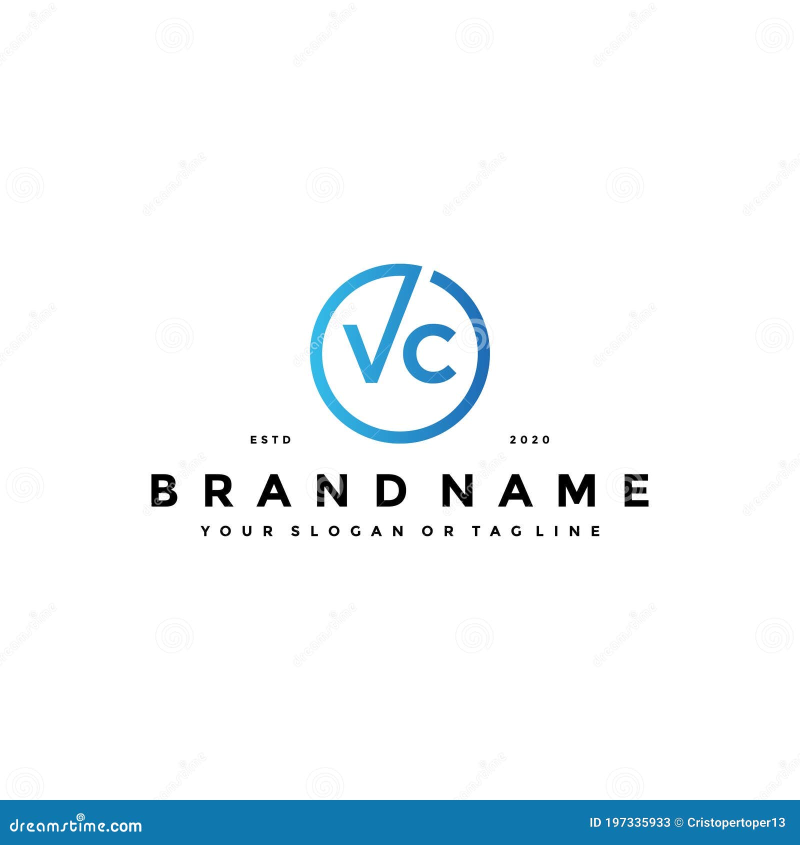 Letter VC Logo Design Vector Stock Vector - Illustration of brand, card ...