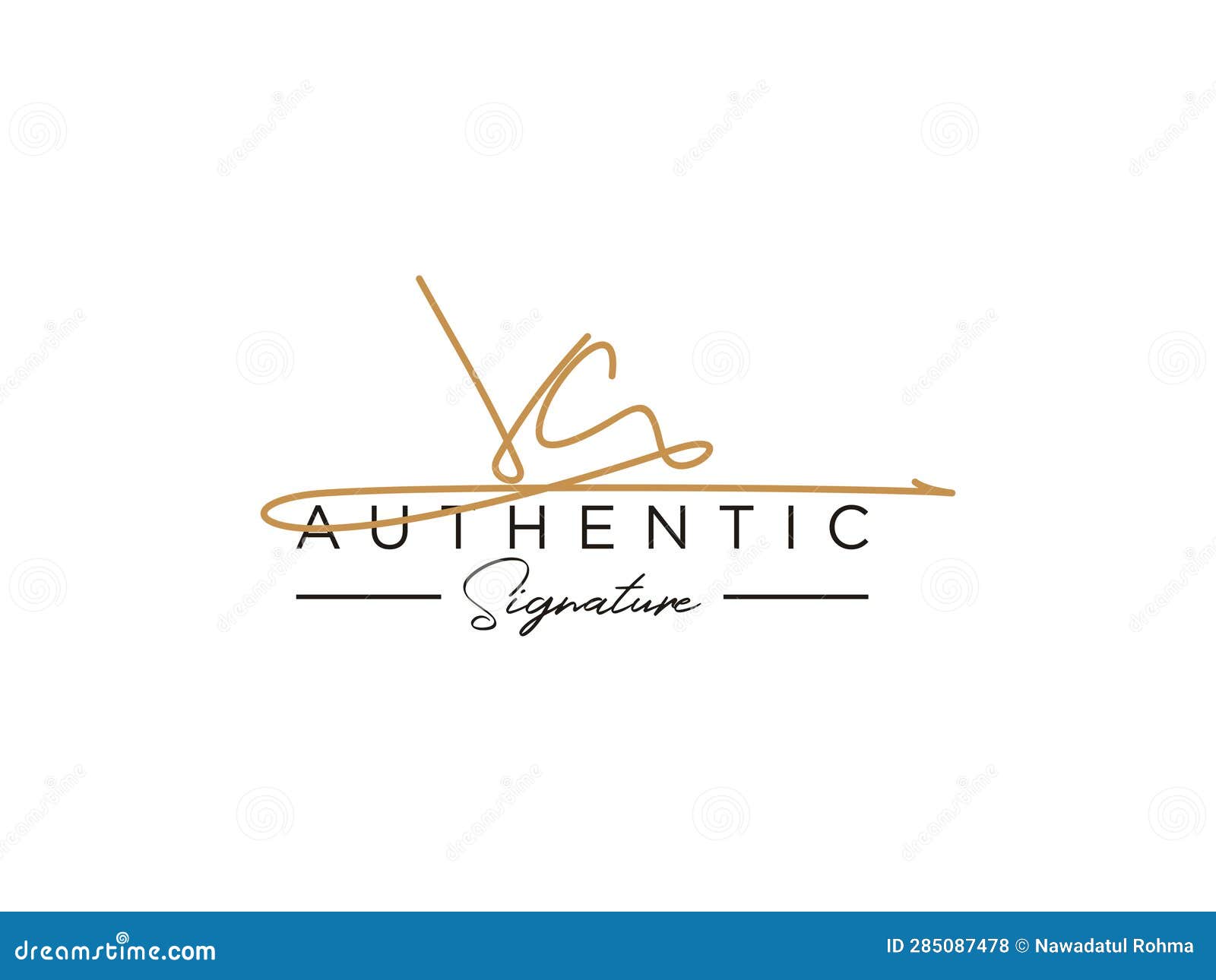 Letter VC Signature Logo Template Vector Stock Vector - Illustration of ...