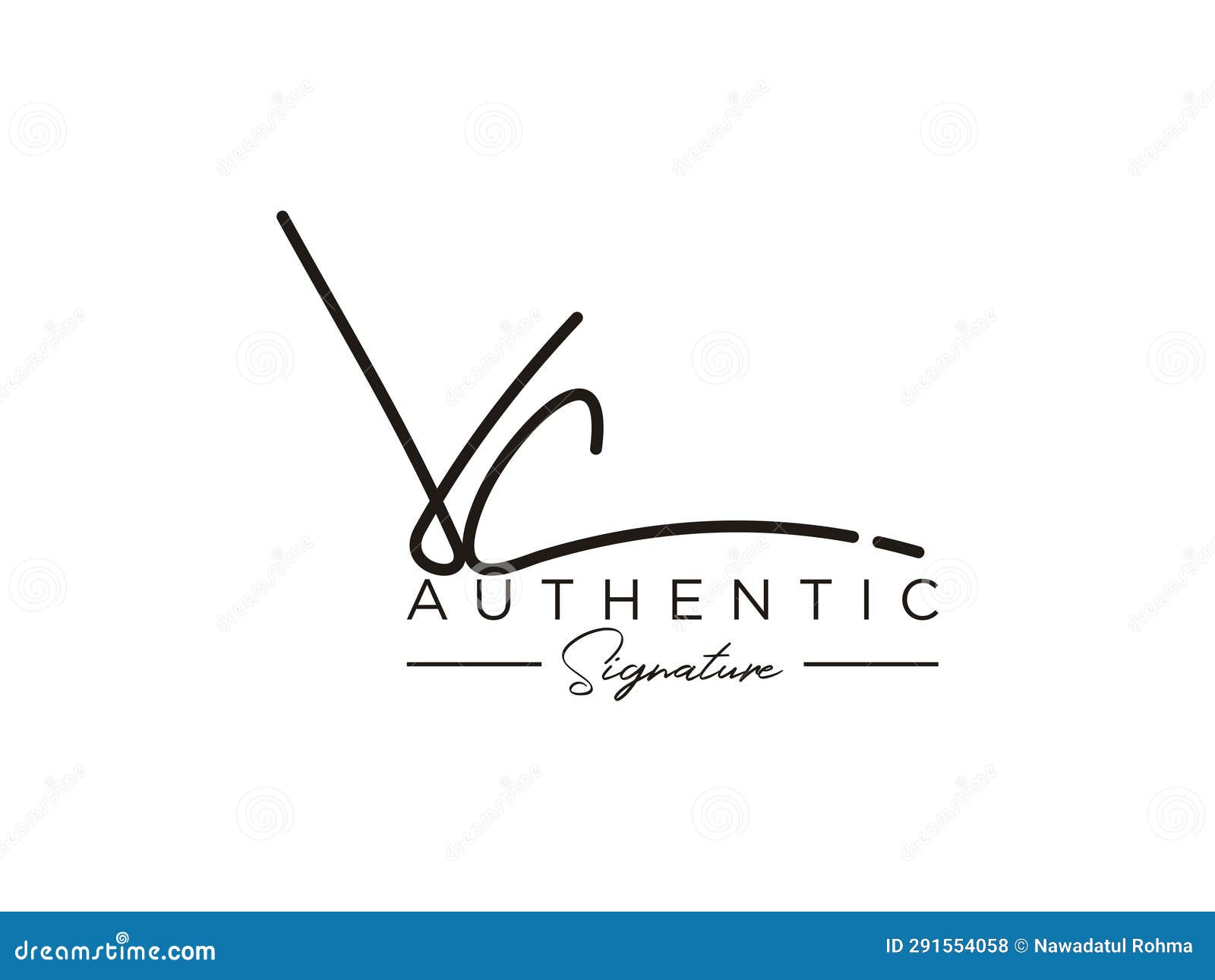 Letter VC Signature Logo Template Vector Stock Vector - Illustration of ...