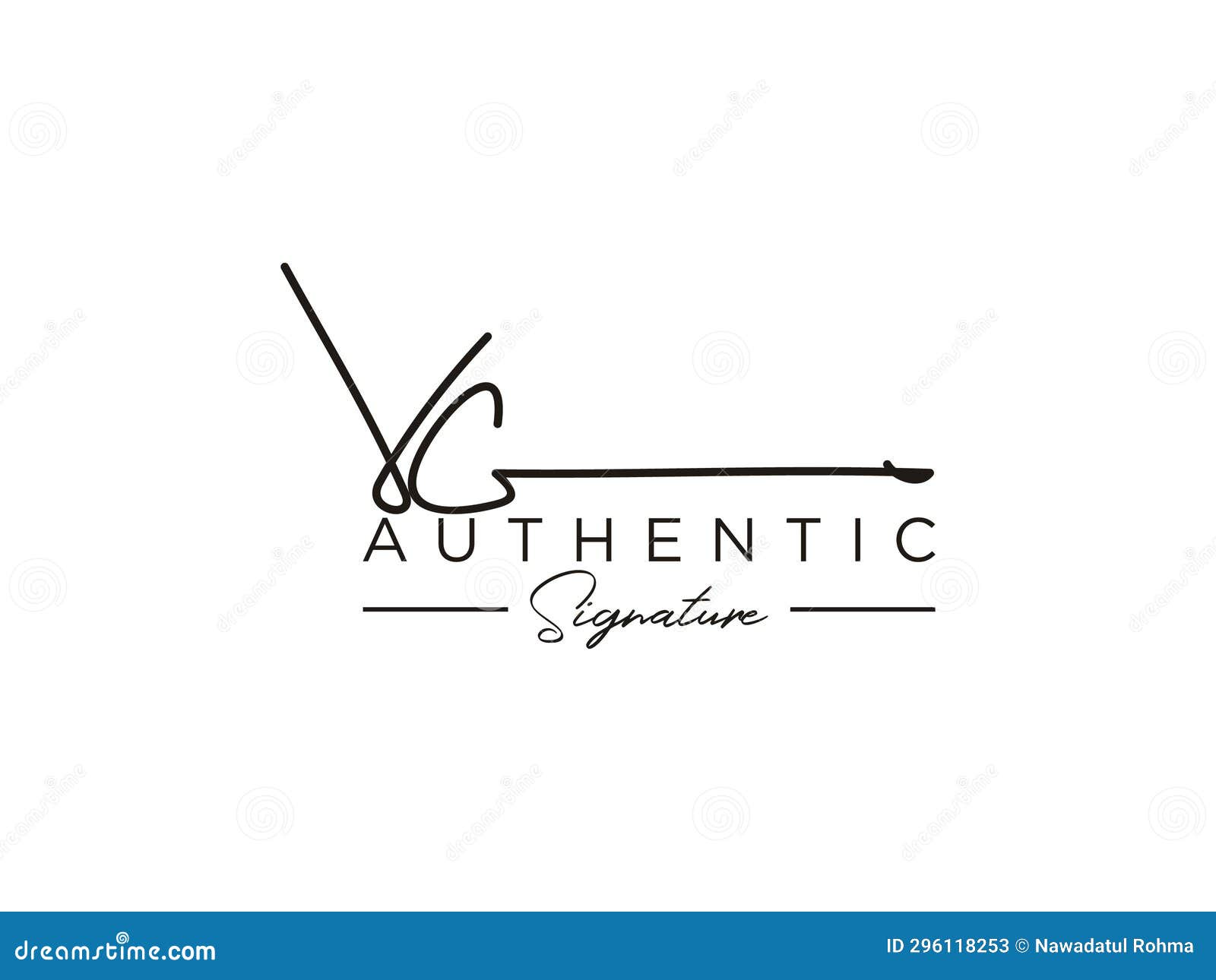 Letter VC Signature Logo Template Vector Stock Vector - Illustration of ...