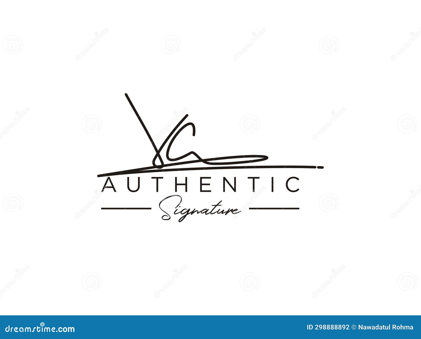 Letter VC Signature Logo Template Vector Stock Vector - Illustration of ...
