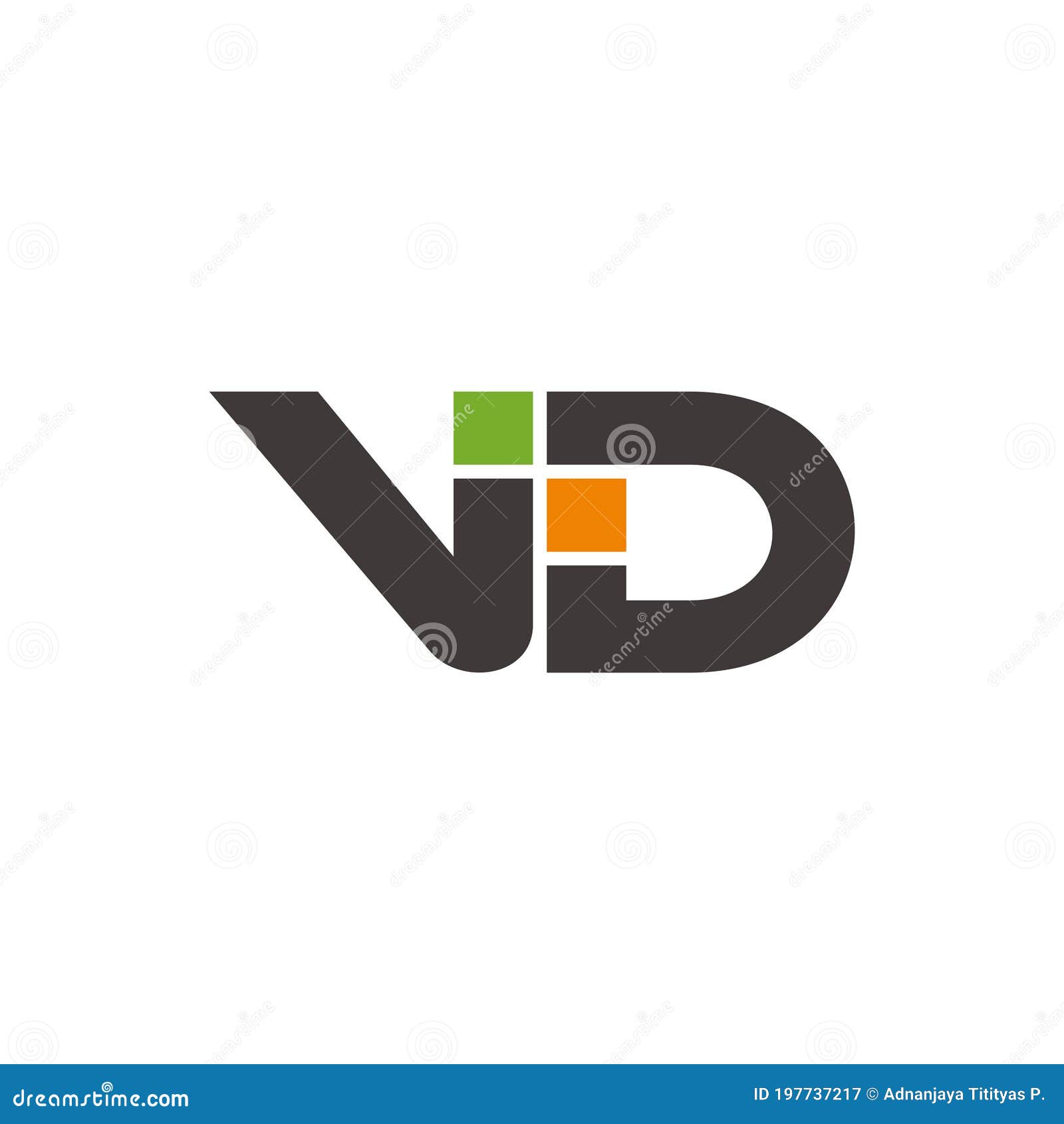 Letter Vd Abstract Windows Geometric Simple Logo Vector Stock Vector ...