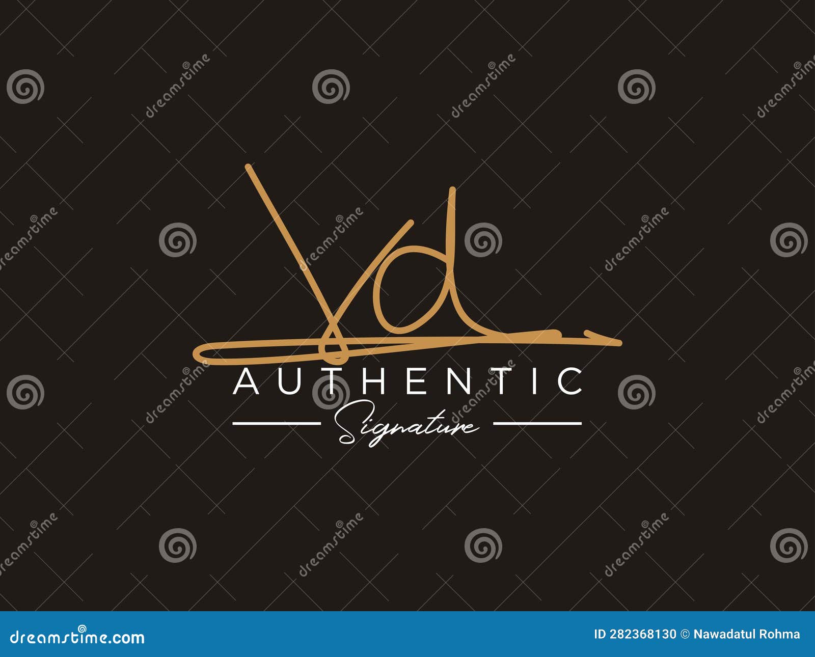 Letter VD Signature Logo Template Vector Stock Vector - Illustration of ...