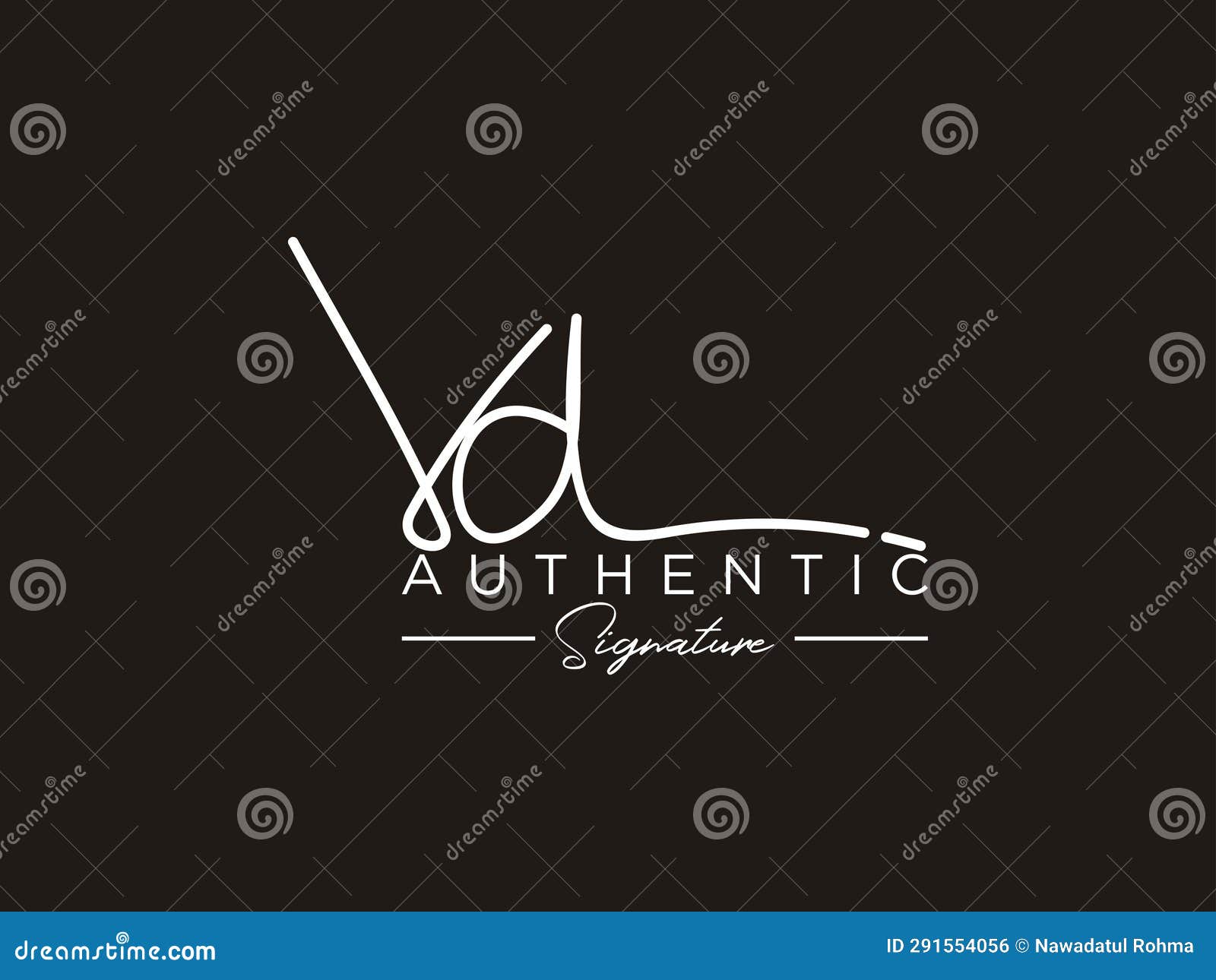 Letter VD Signature Logo Template Vector Stock Vector - Illustration of ...