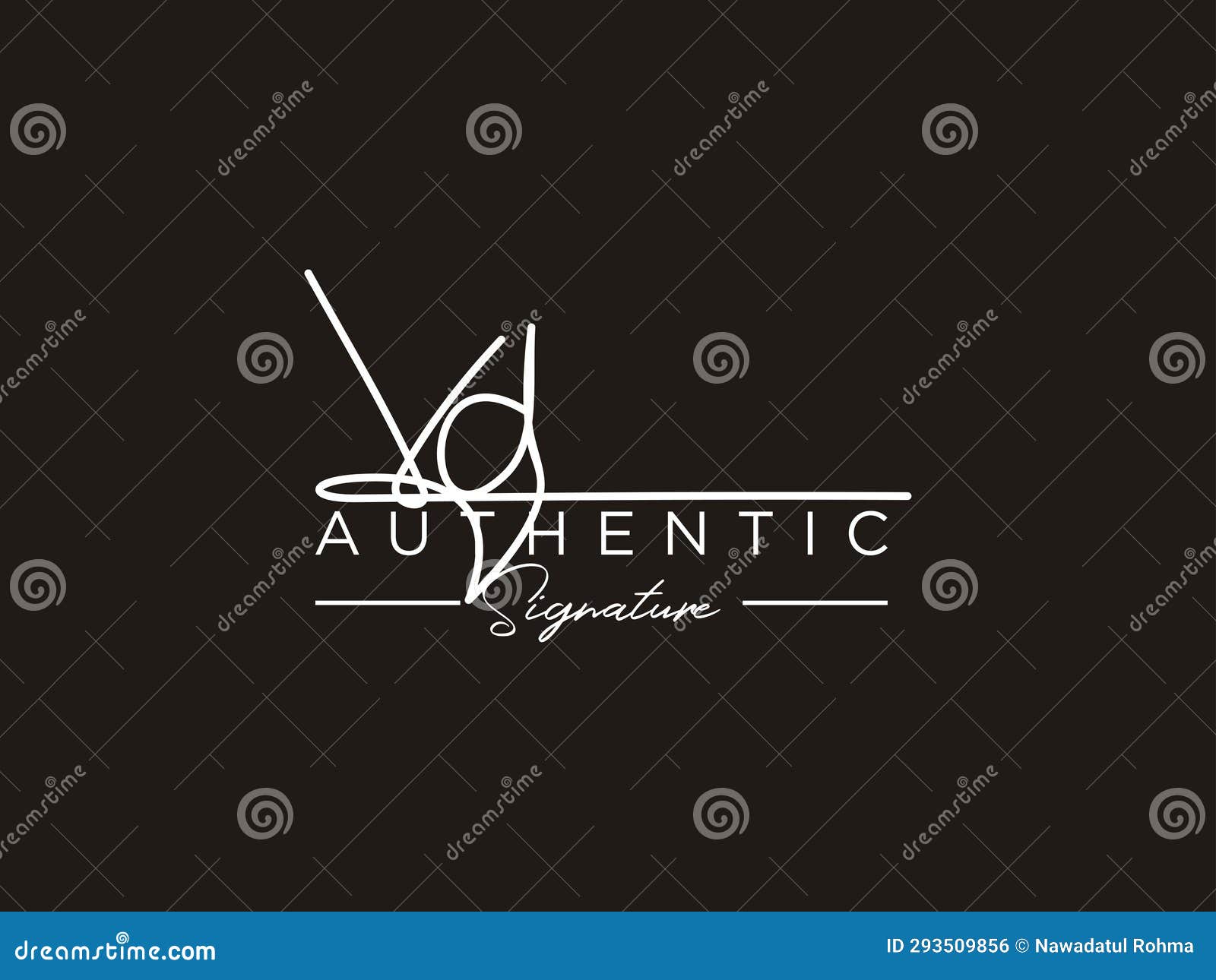 Letter VD Signature Logo Template Vector Stock Vector - Illustration of ...