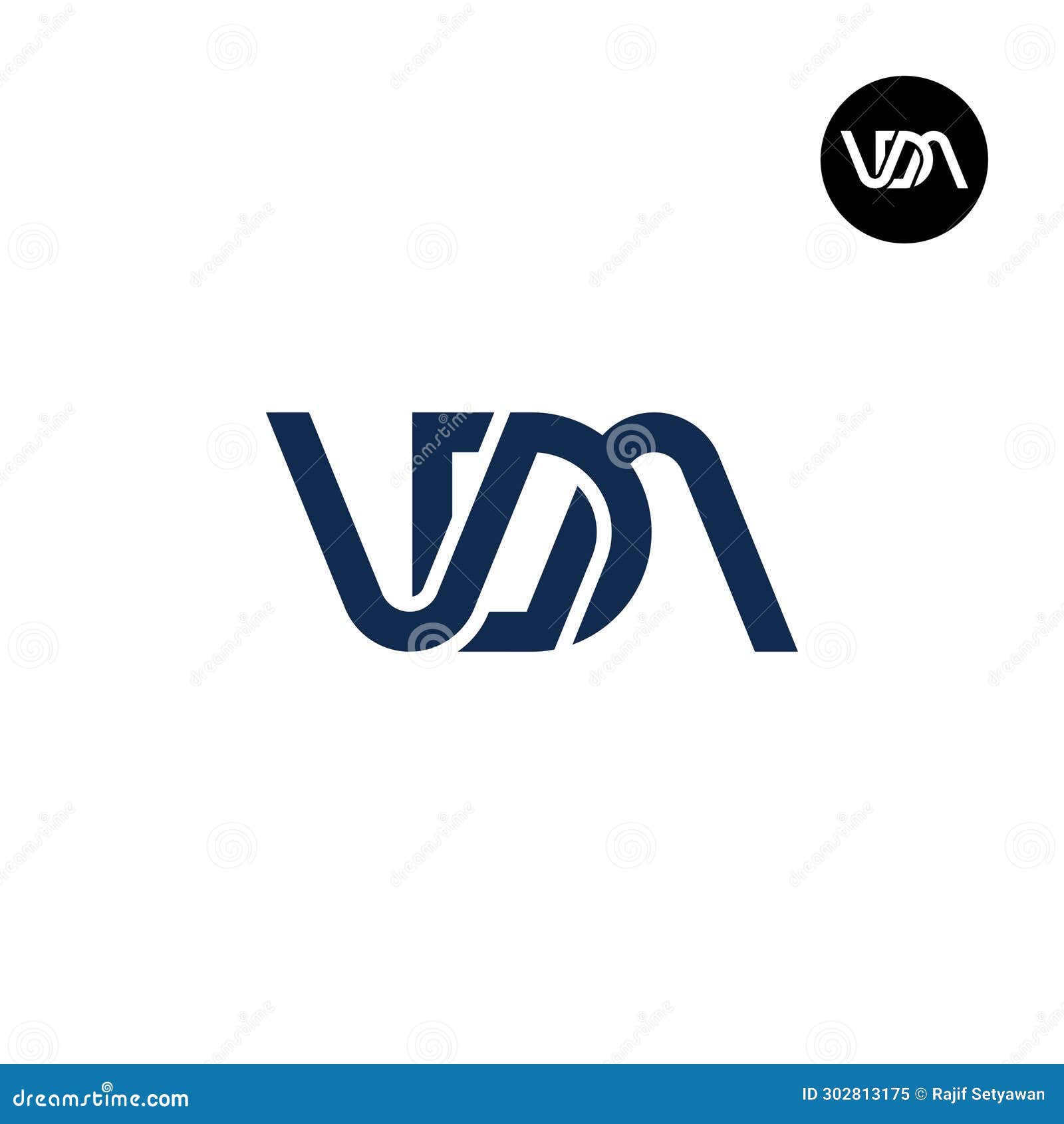 Letter VDA Monogram Logo Design Stock Vector - Illustration of modern ...
