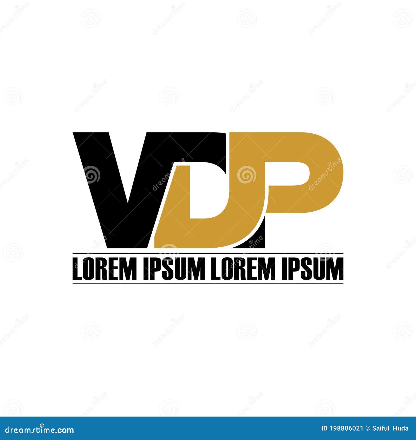 Letter VDP Simple Monogram Logo Icon Design. Stock Vector ...