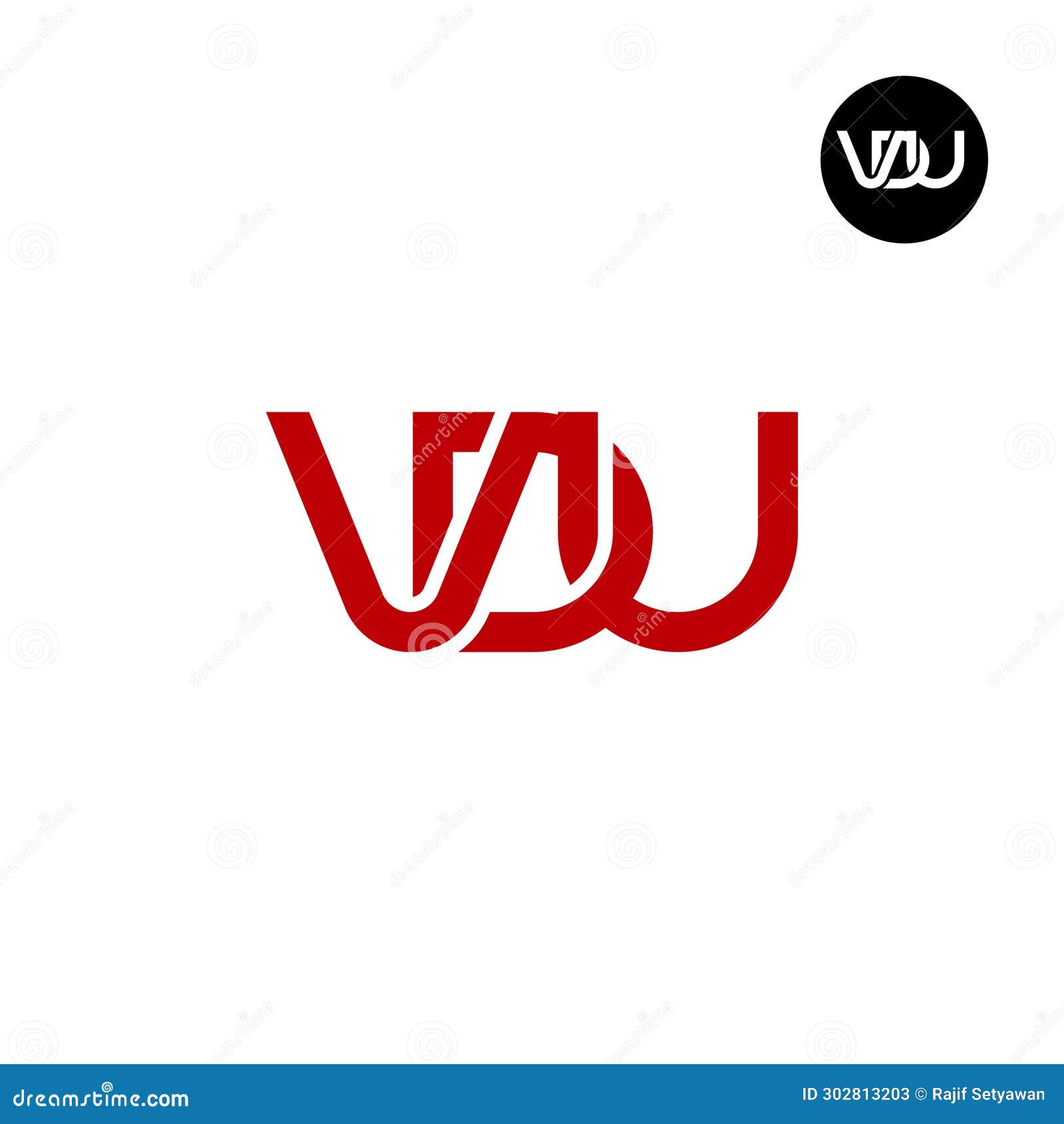 Letter VDU Monogram Logo Design Stock Vector - Illustration of logo ...