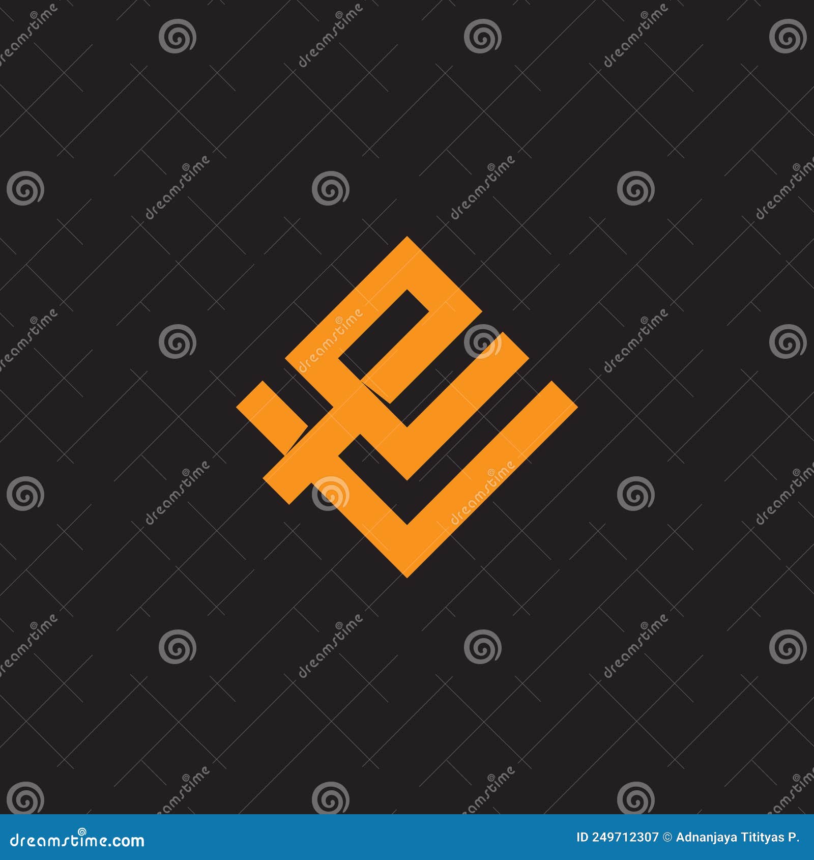 Letter Ve Simple Square Linked Logo Vector Stock Vector - Illustration ...