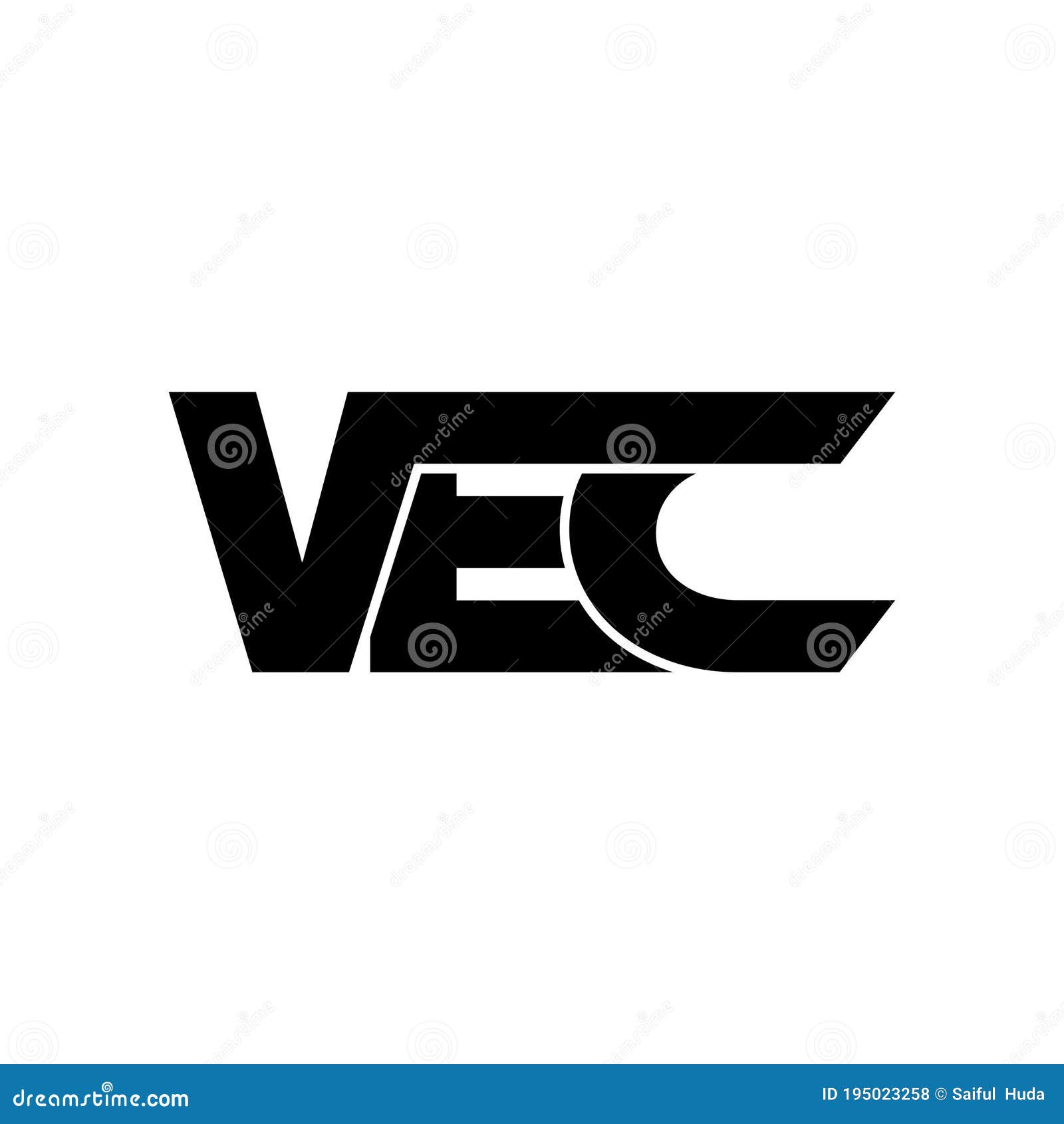 Letter VEC Simple Monogram Logo Icon Design. Stock Vector ...