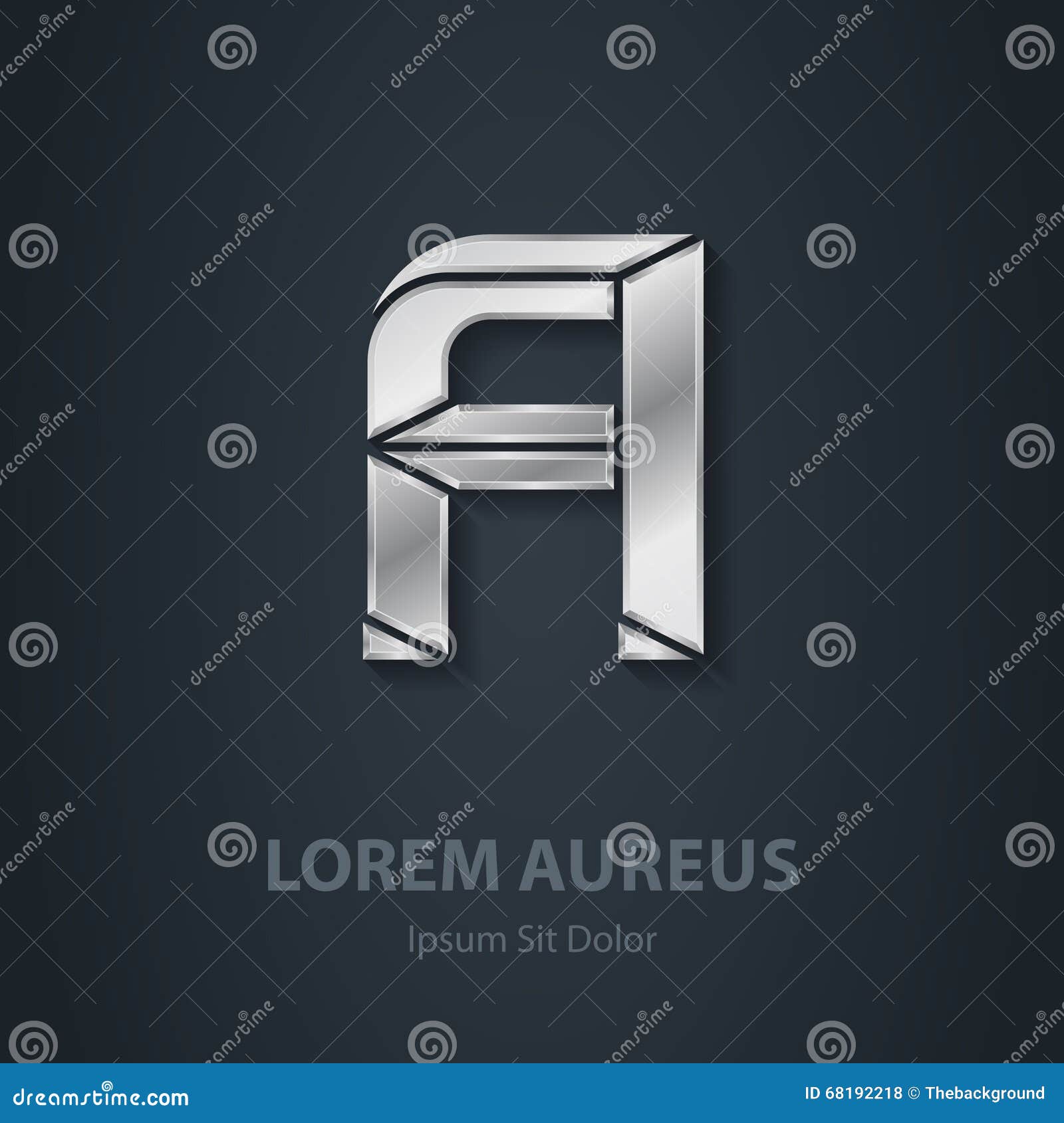 Letter a. Vector Elegant Silver Font. Template for Company Logo Stock ...