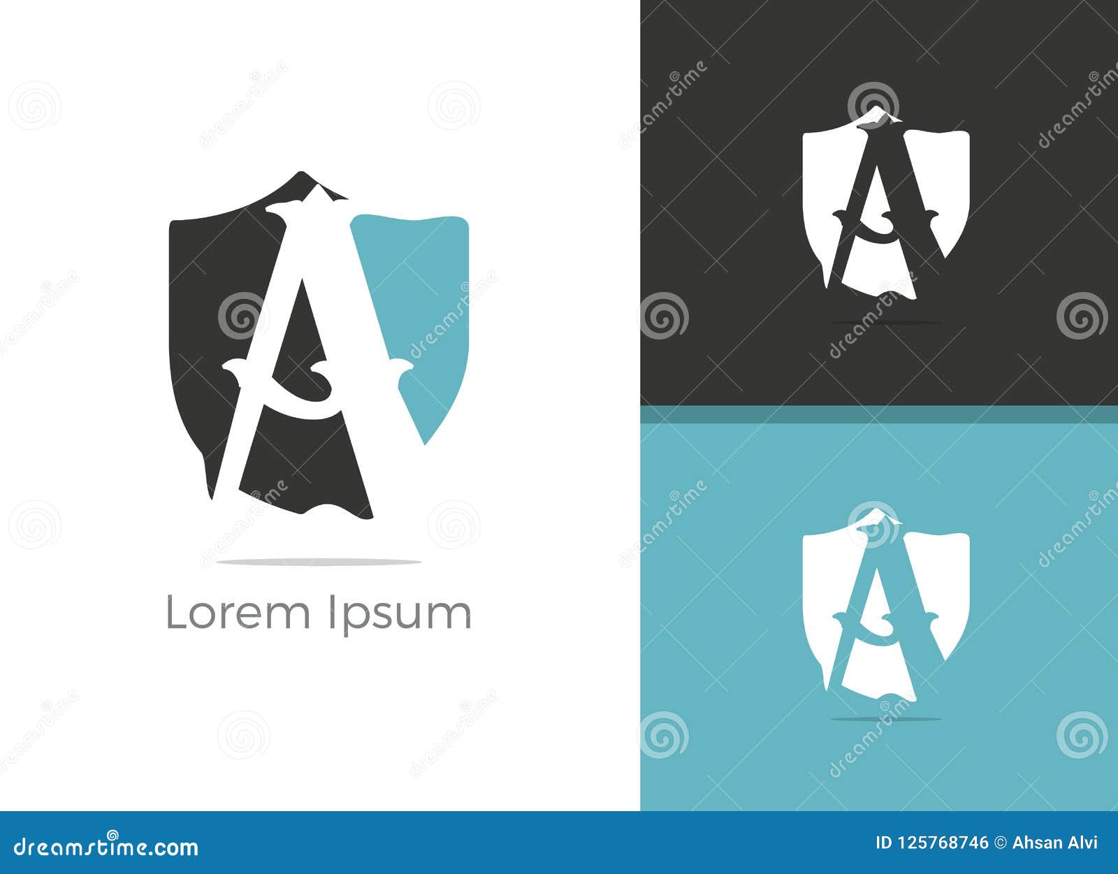 A Letter Logo Design, Letter a in Shield Vector Icon. Stock ...