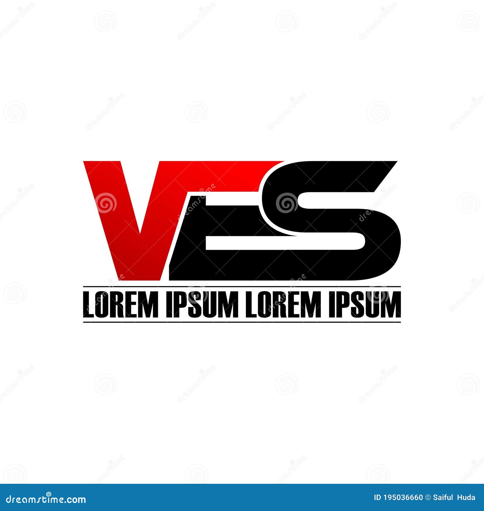 Letter VES Simple Monogram Logo Icon Design. Stock Vector ...