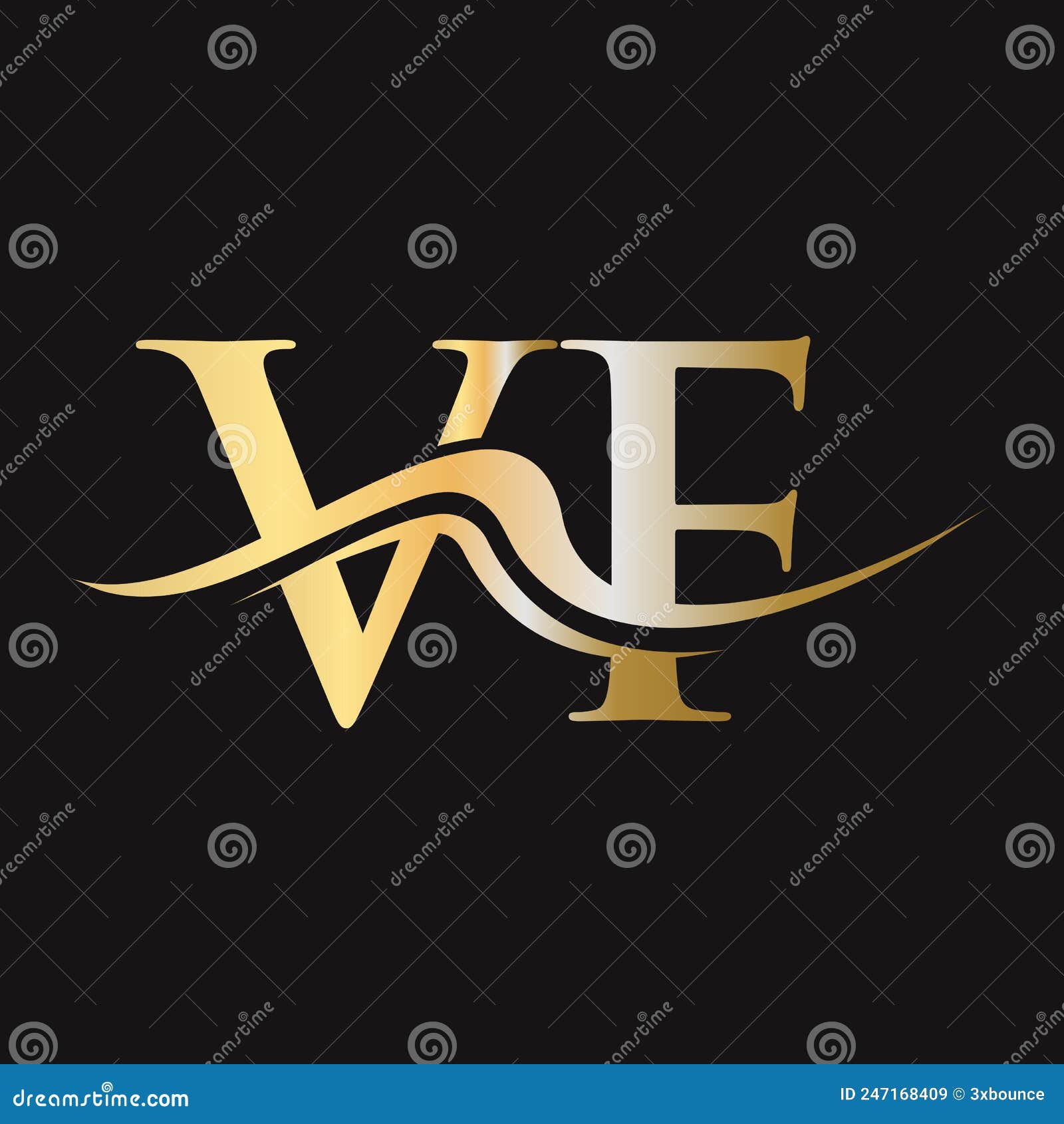 Letter VF Logo Design. Initial VF Logotype Template for Business and ...