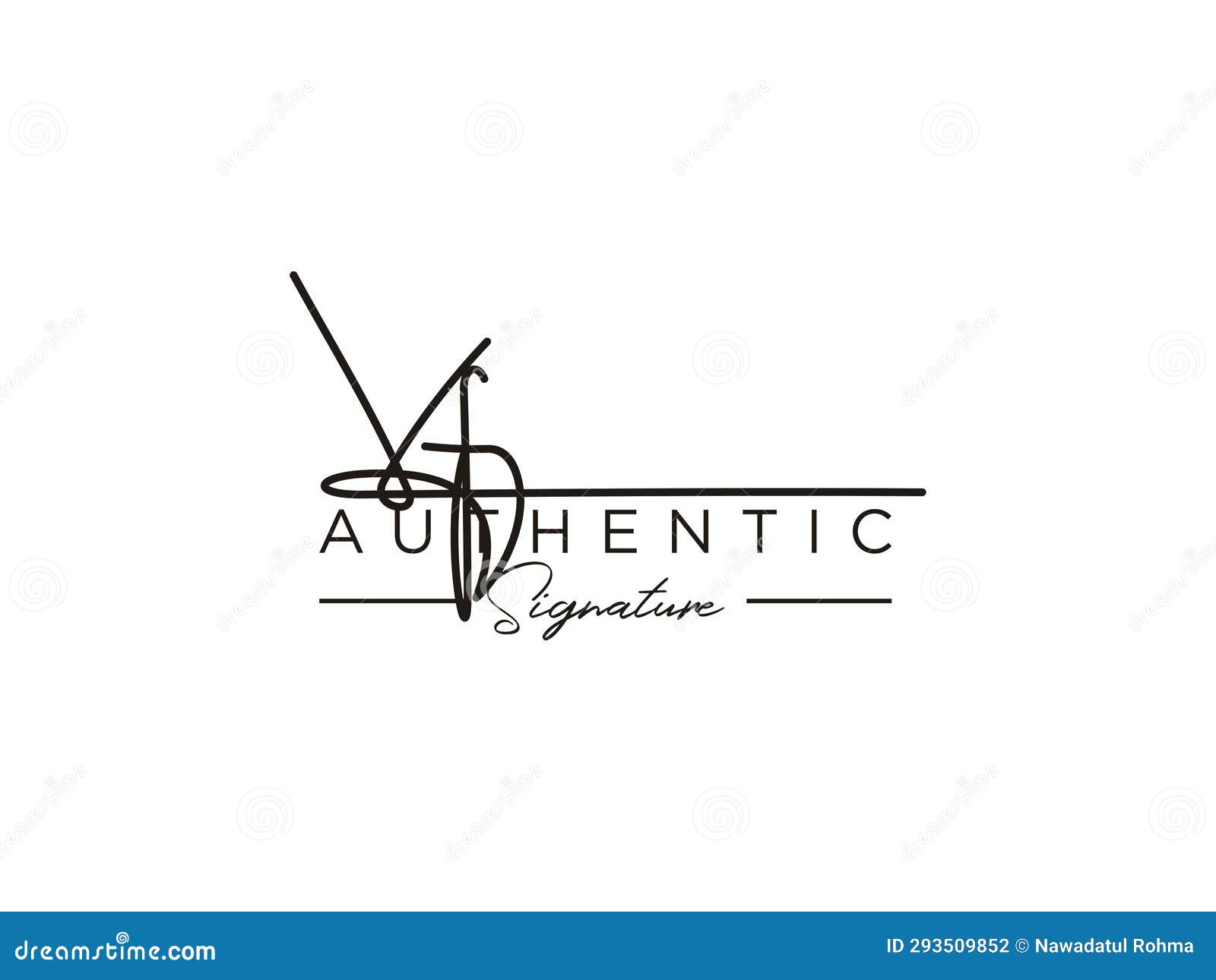 Letter VF Signature Logo Template Vector Stock Vector - Illustration of ...