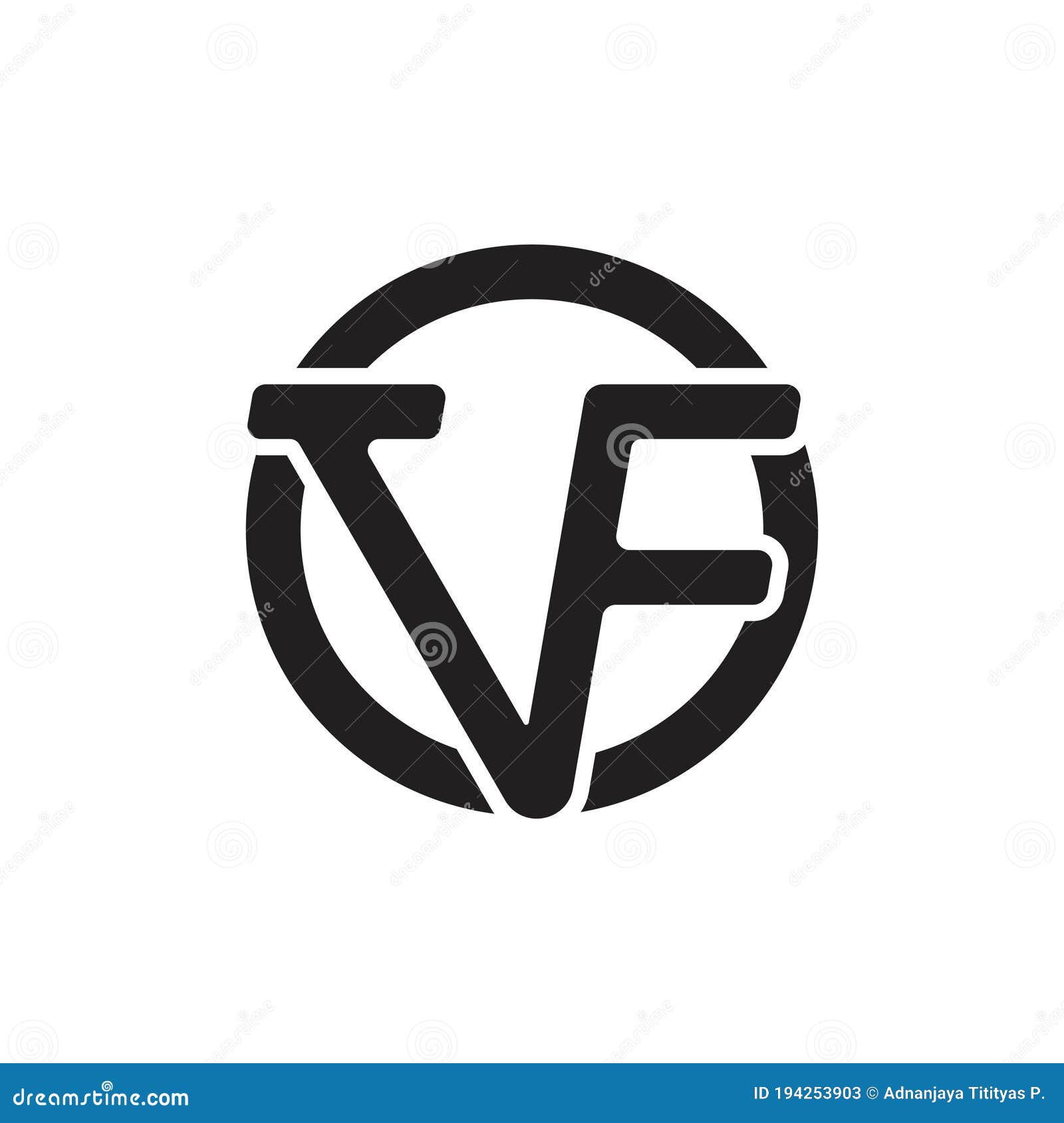 Letter Vf Simple Geometric Emblem Logo Stock Vector - Illustration of ...